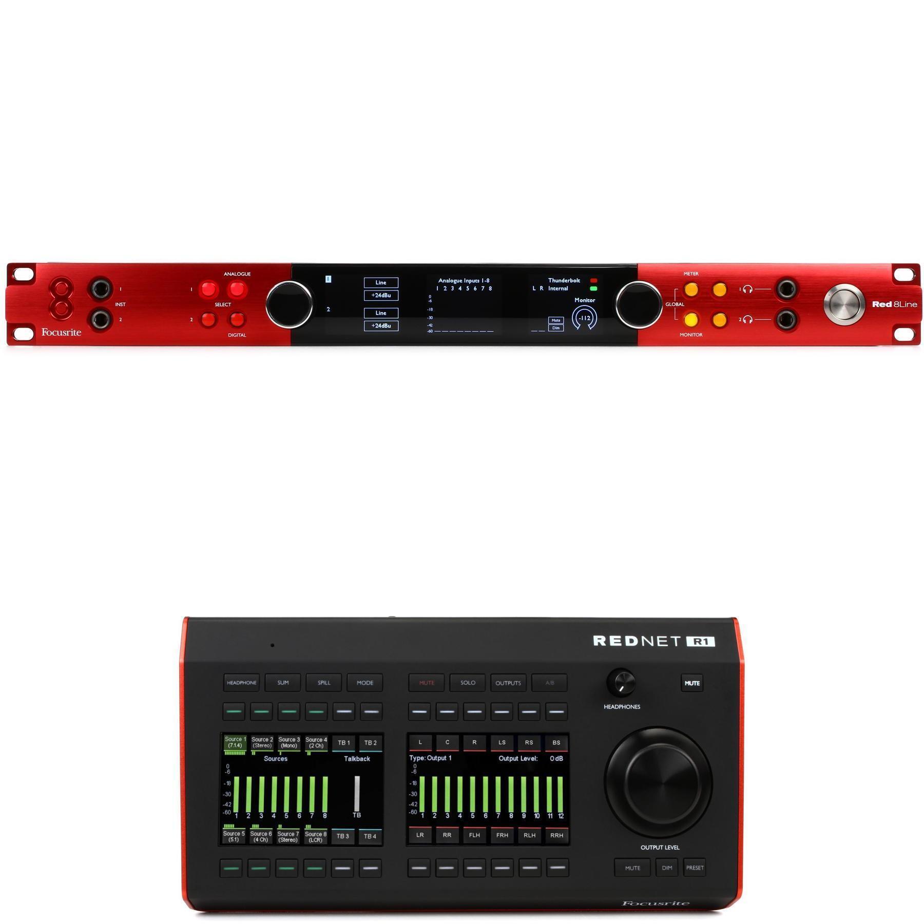 Focusrite Red 8Line Thunderbolt 3 Interface and RedNet R1 Remote ...