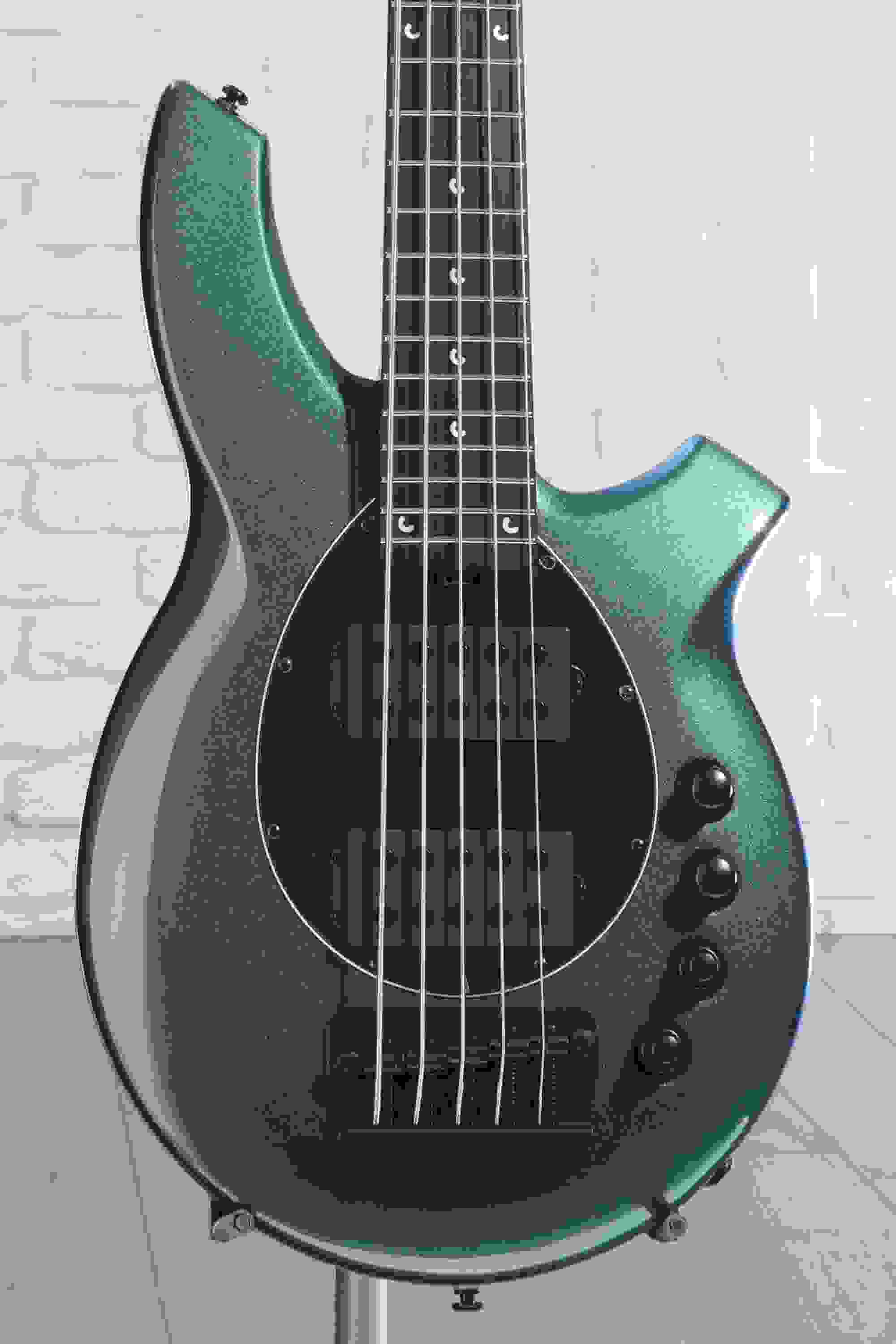 Ernie Ball Music Man Bongo 5 Bass Guitar - Emerald Iris, Sweetwater Exclusive