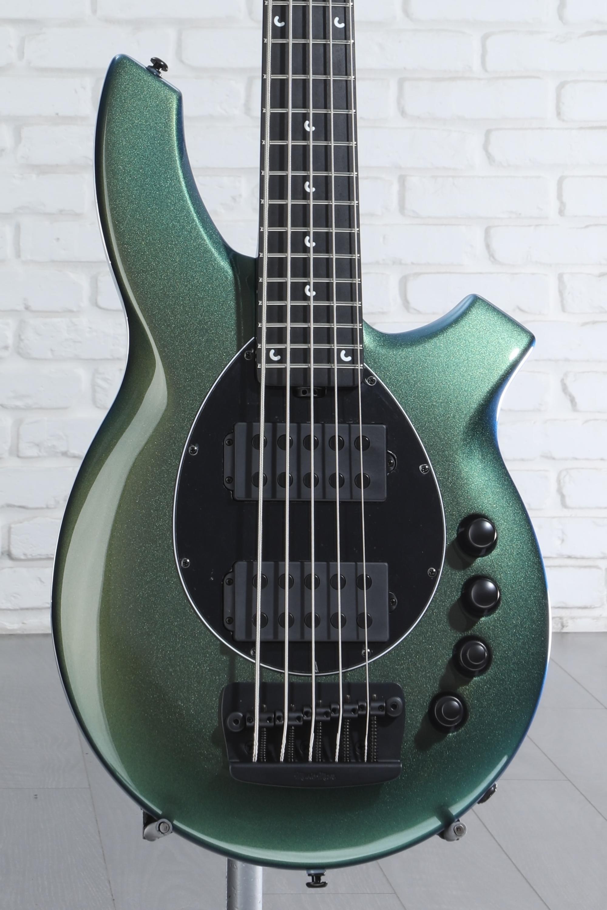Ernie Ball Music Man Bongo 5 Bass Guitar - Emerald Iris, Sweetwater ...