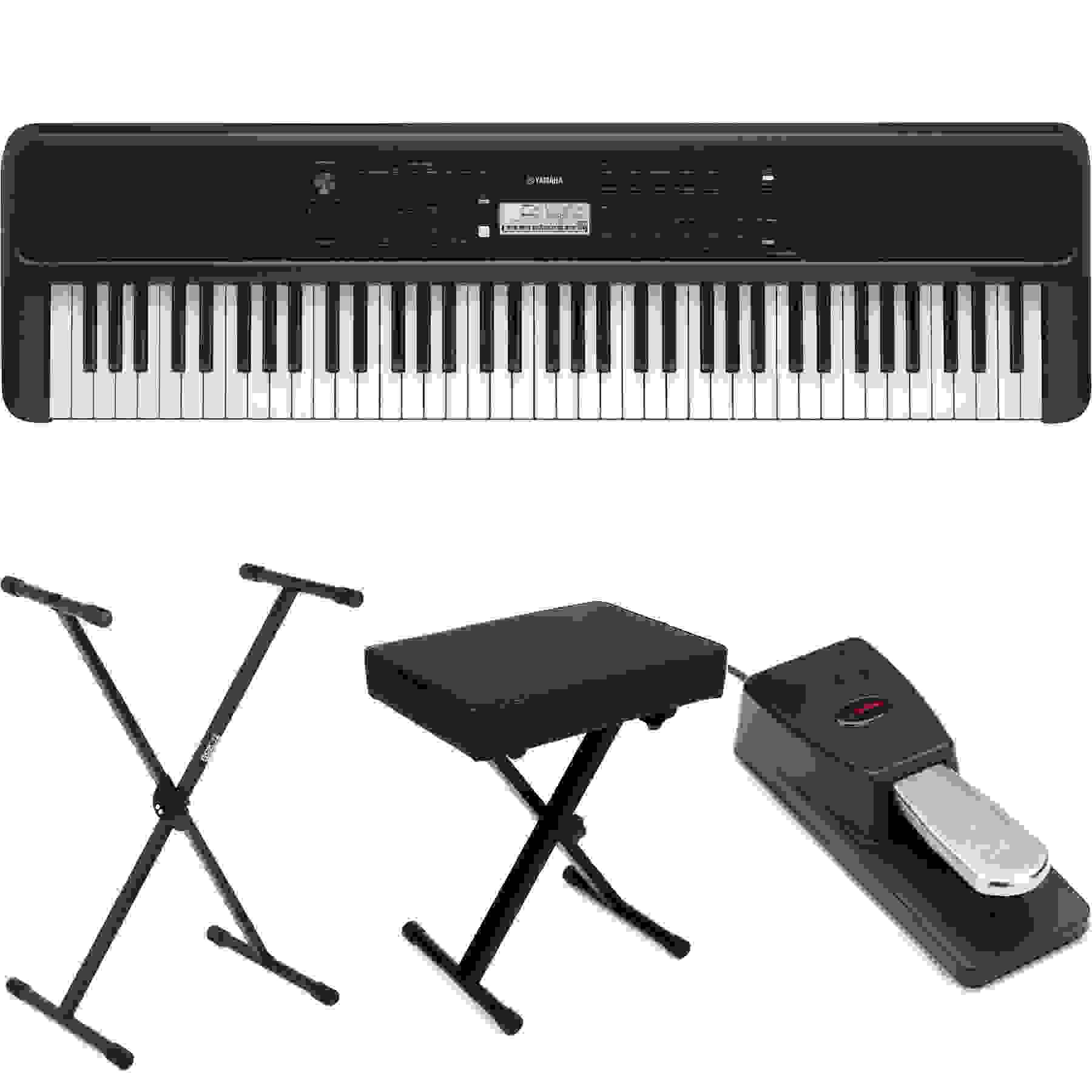 Yamaha PSR-EW320 76-key Mid-range Portable Keyboard Essentials Bundle ...