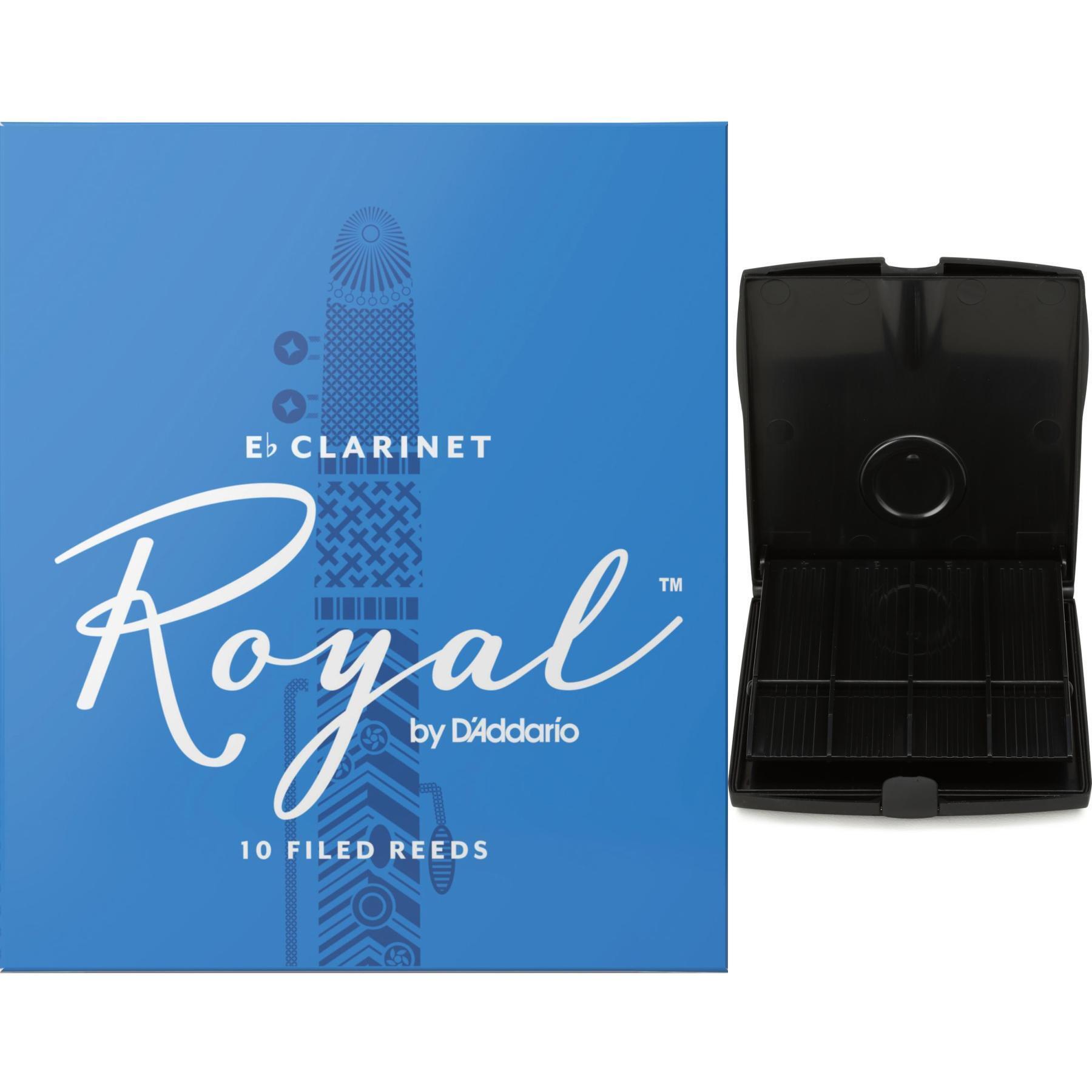 D'Addario Royal Eb Clarinet Reed (10-pack) with Reed Vitalizer Case - 3 ...