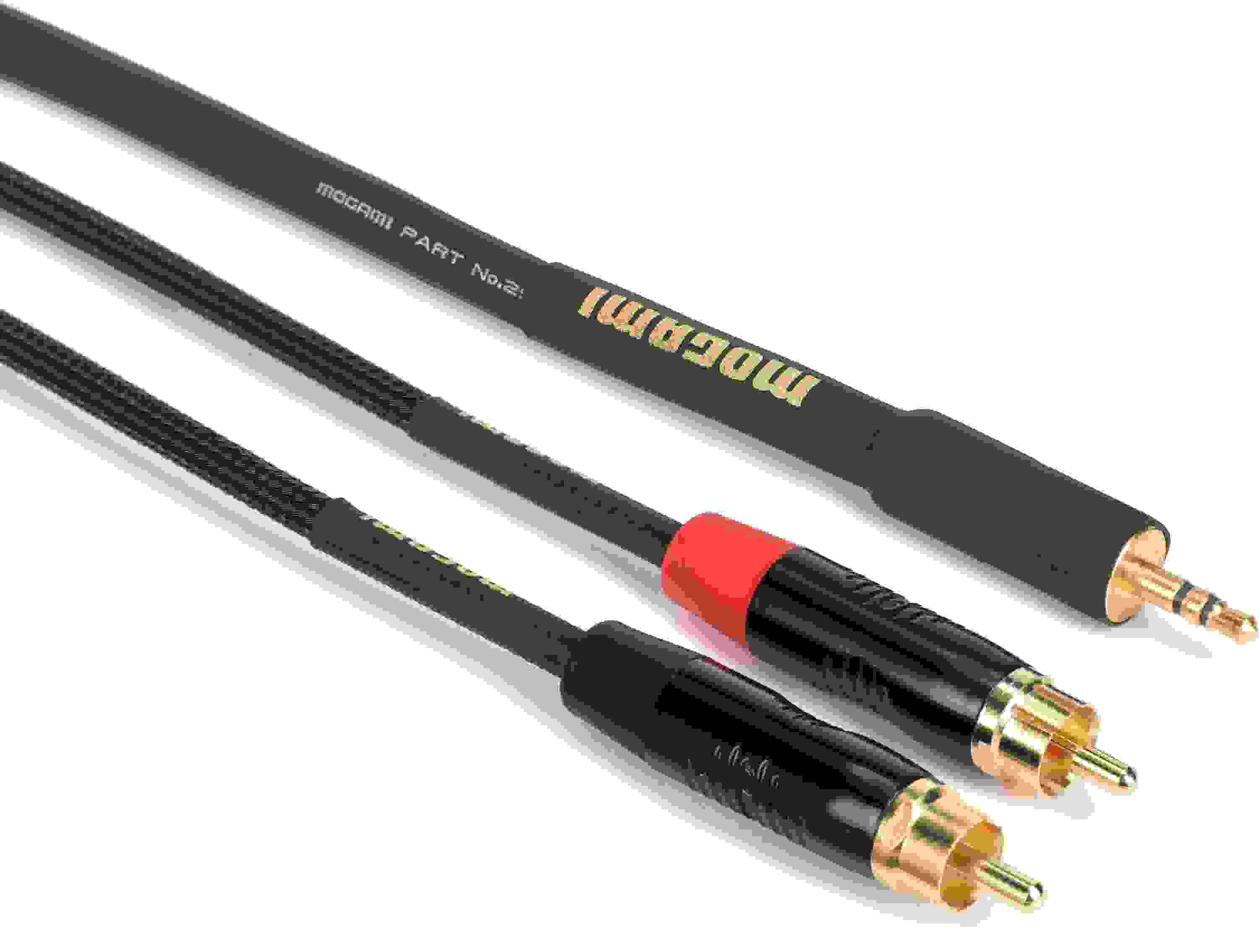 Mogami Gold 3.5 2 RCA 10 Accessory Cable - 3.5mm TRS Male to Dual RCA ...