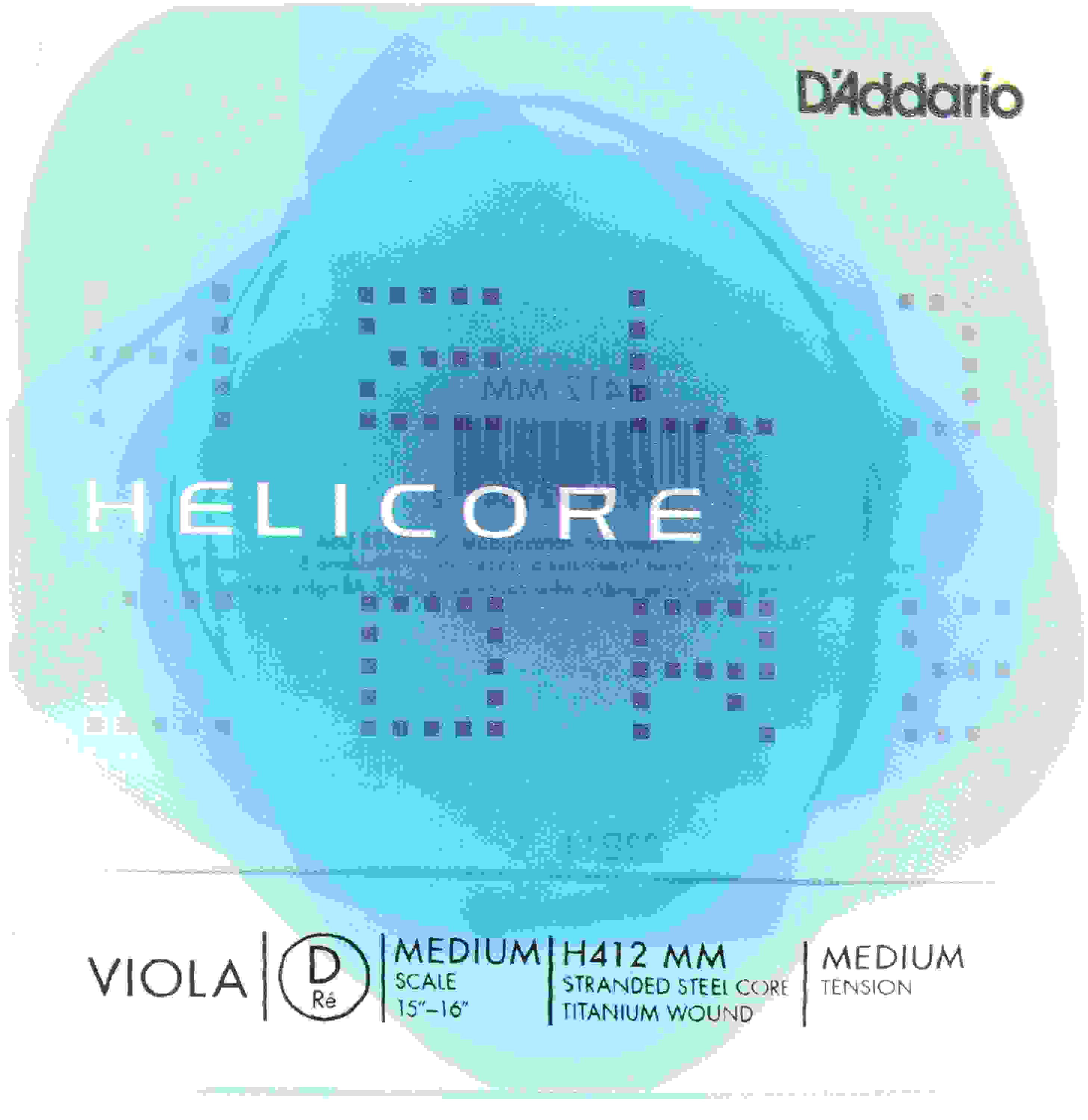 D'Addario H412 MM Helicore Viola D String - Medium Scale (15-16 inch ...