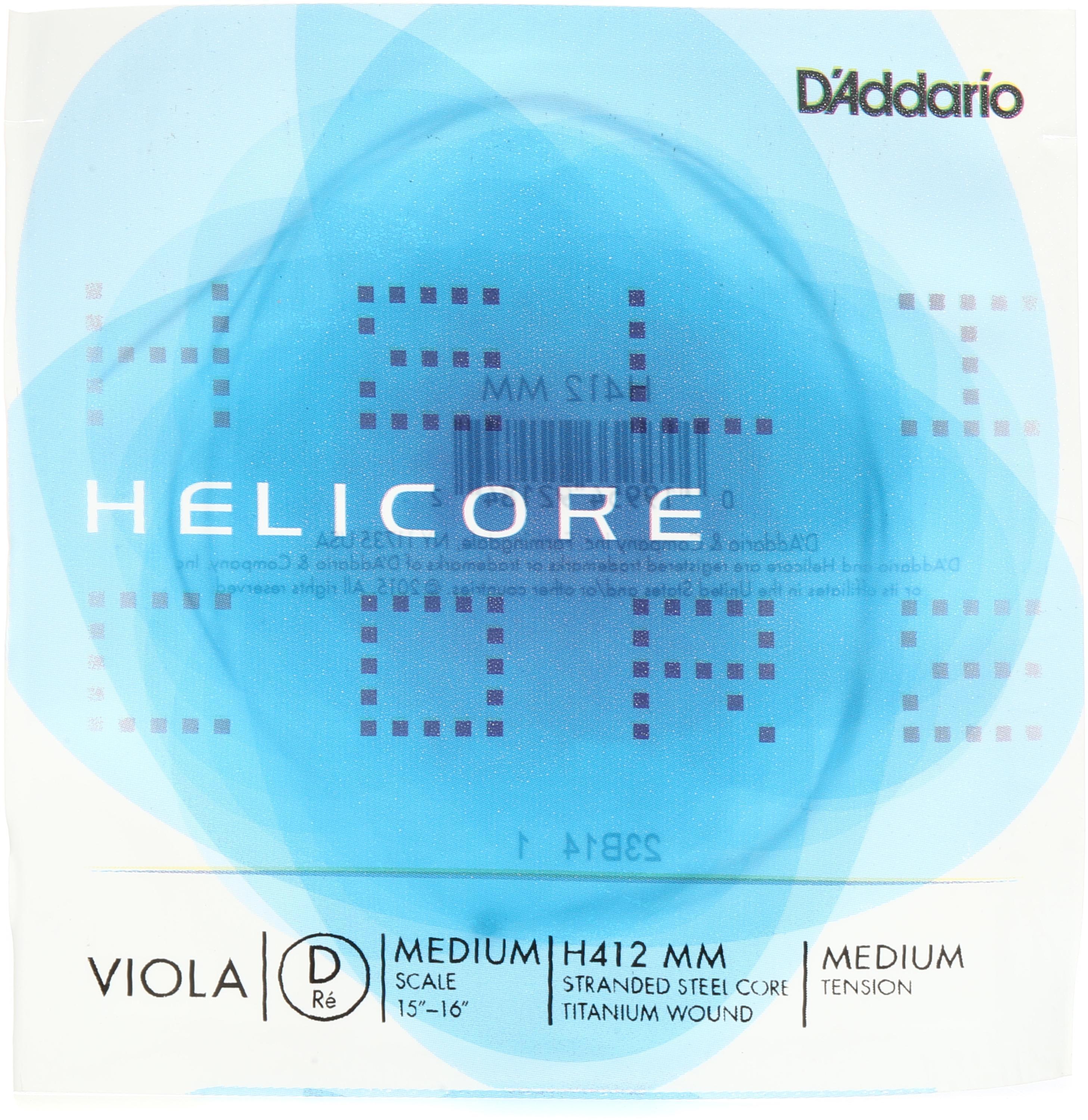 D'Addario H412 MM Helicore Viola D String - Medium Scale (15-16 inch ...
