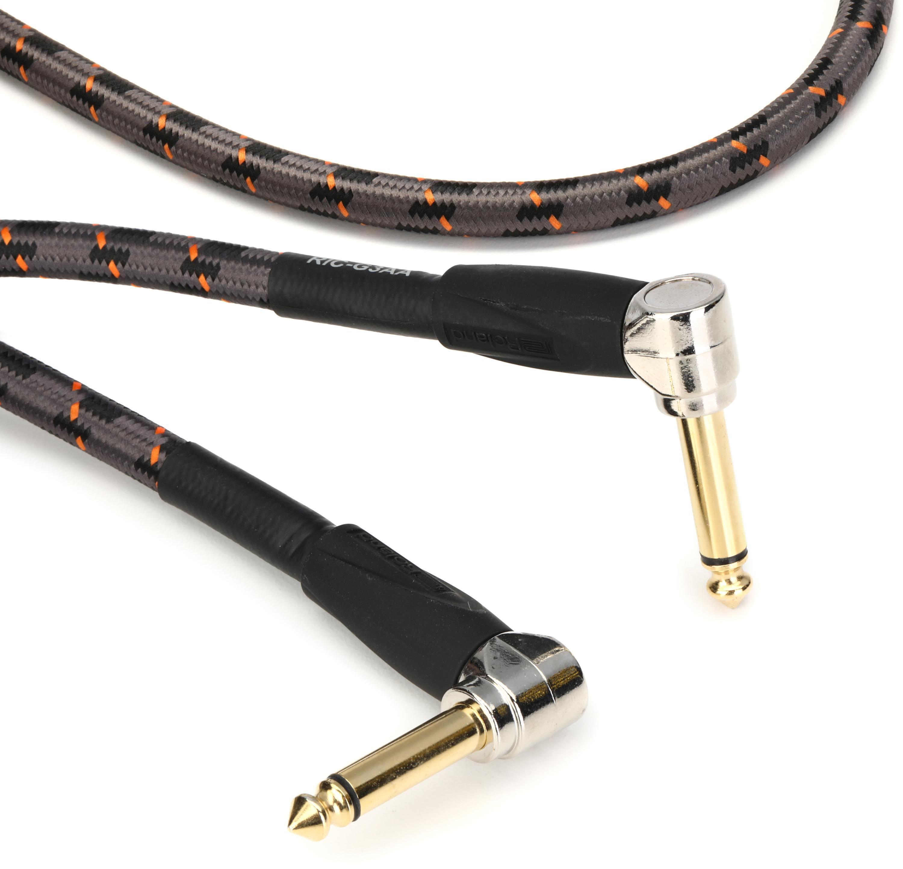 Roland RIC-G3AA Gold Series Right Angle to Right Angle Instrument Cable ...