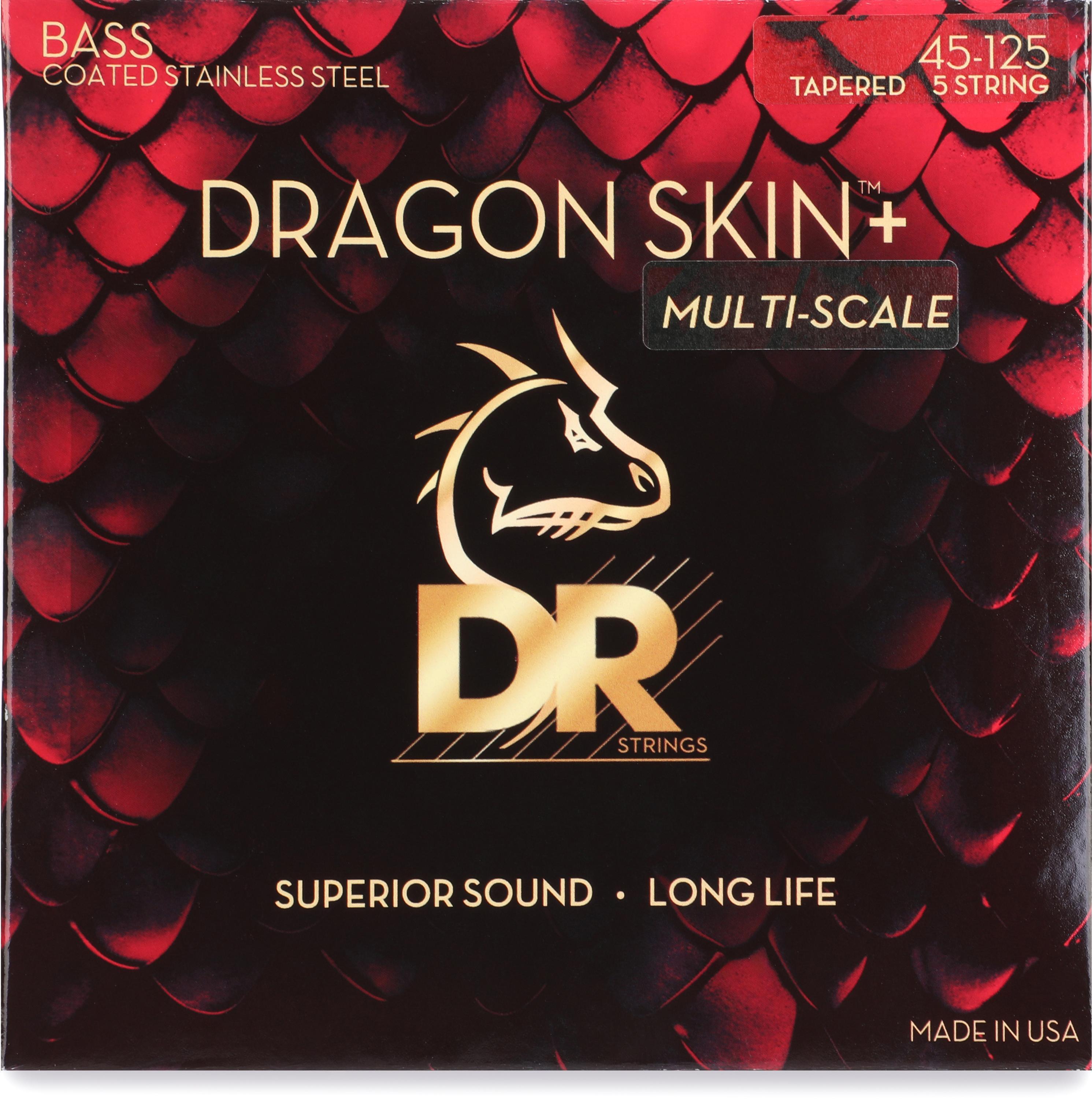DR Strings Dragon Skin+ Coated Tapered Multi-scale 5-string Bass Guitar ...