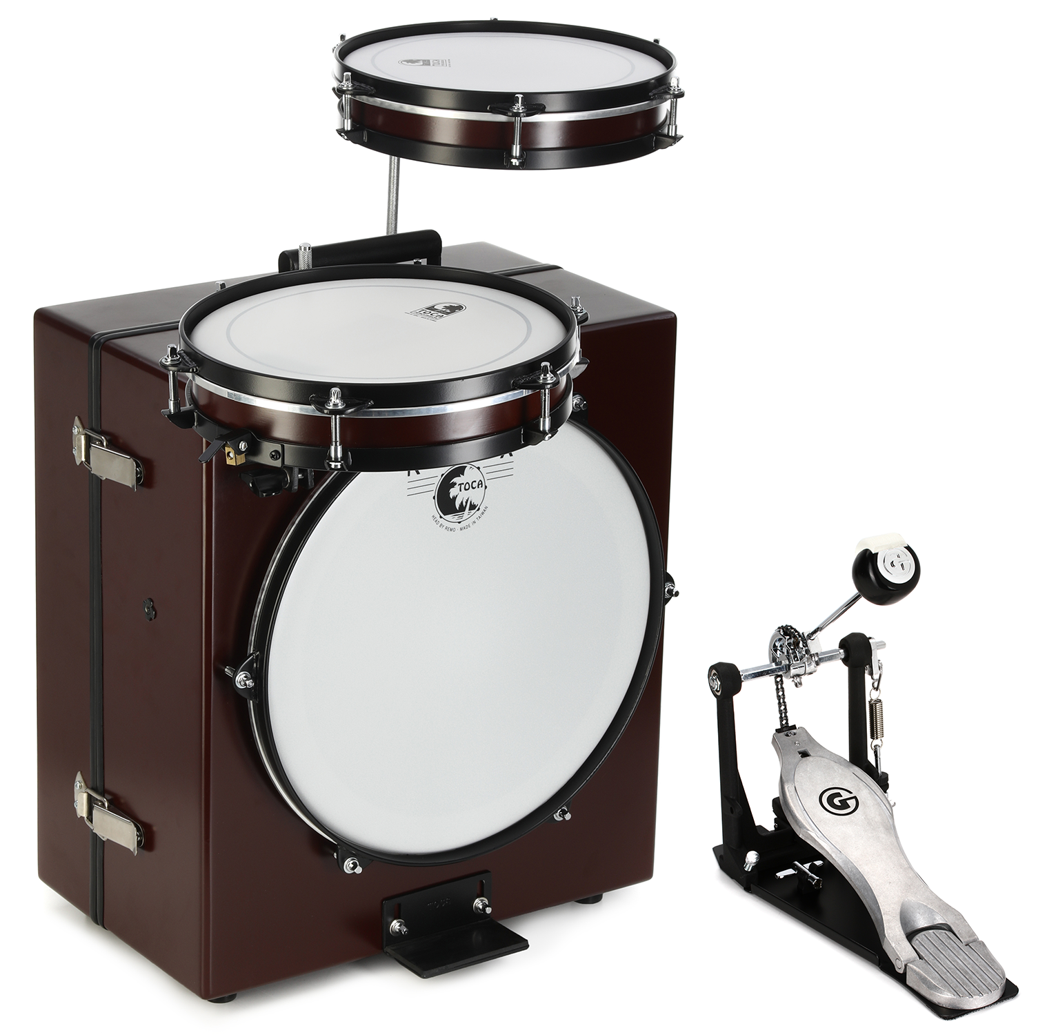 Toca Percussion Kickboxx Suitcase Drum Set and Gibraltar 5000 Series ...