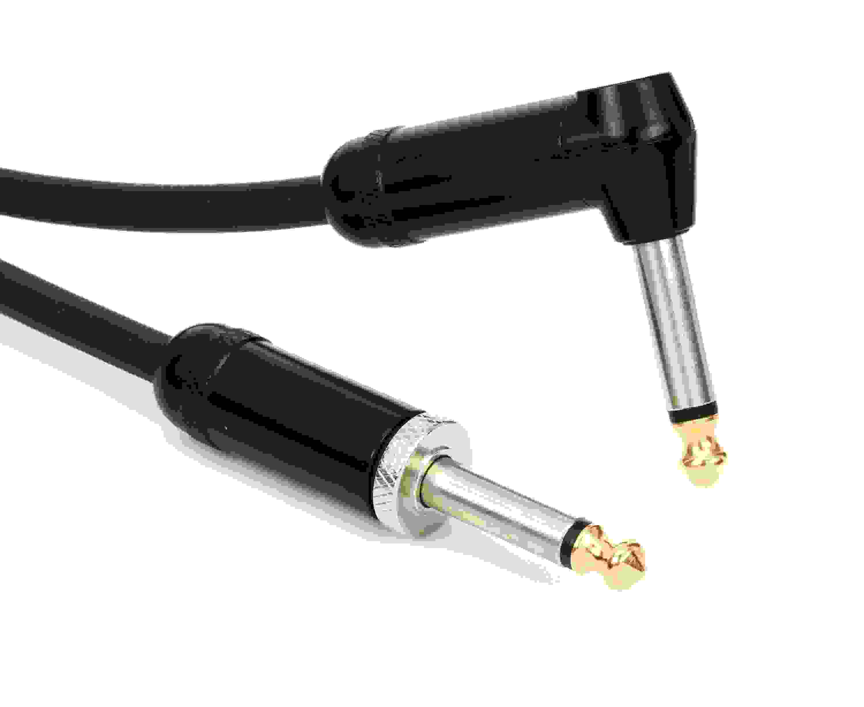 D'Addario PW-AMSGRA-20 American Stage Straight to Right Angle Instrument Cable - 20 foot ...