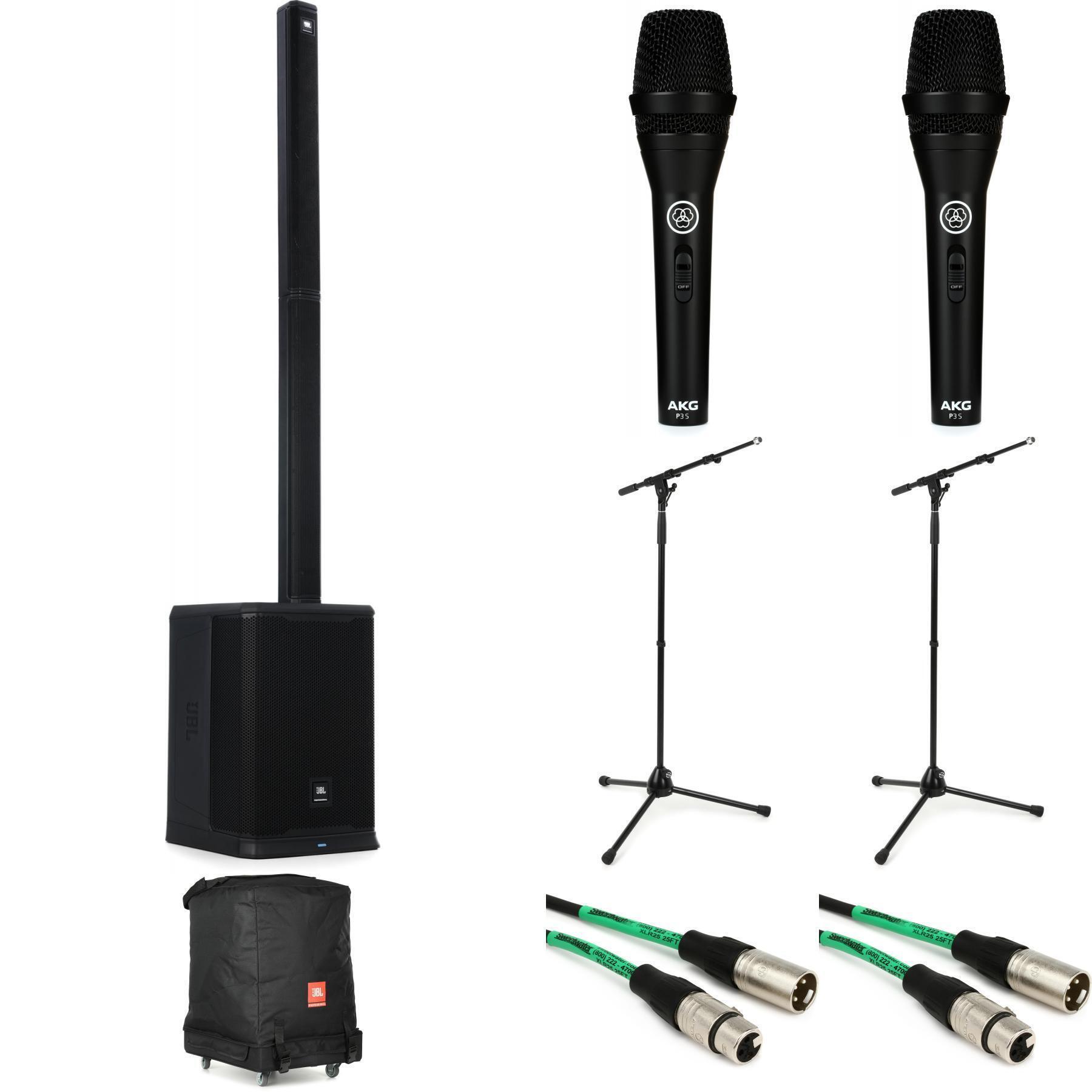 JBL PRX ONE Powered Column PA Speaker Duo Performer Bundle | Sweetwater