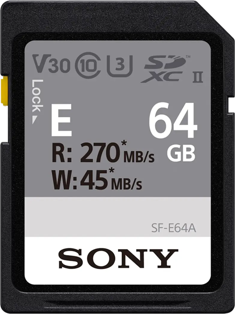 Sony SF-E64A E Series UHS-II SDXC Memory Card - 64GB | Sweetwater