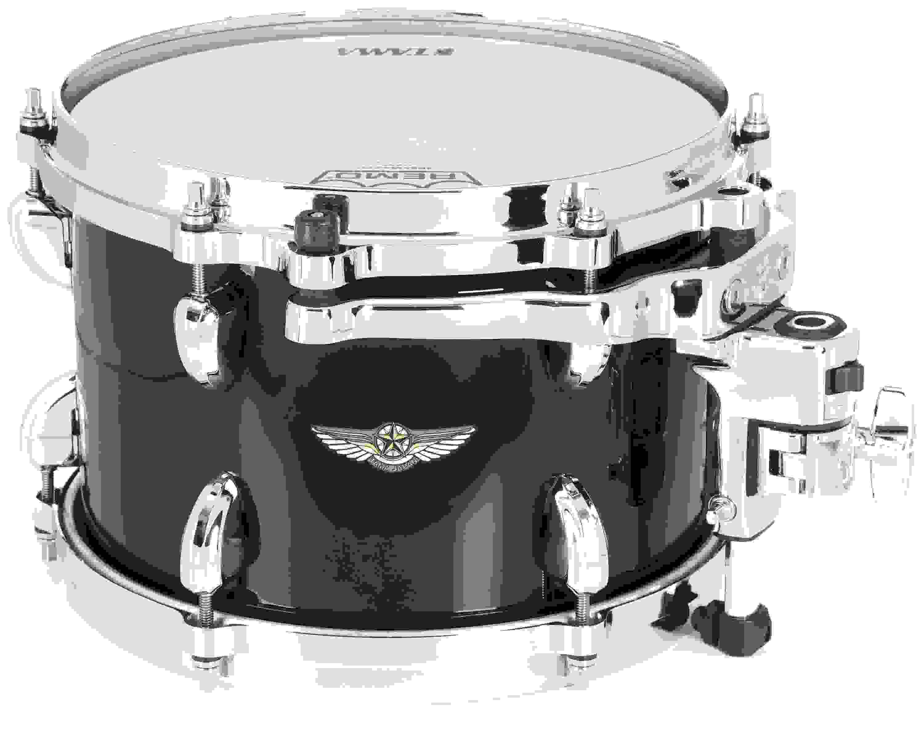 Tama STAR Walnut Mounted Tom - 7 inches x 10 inches, Piano Black ...