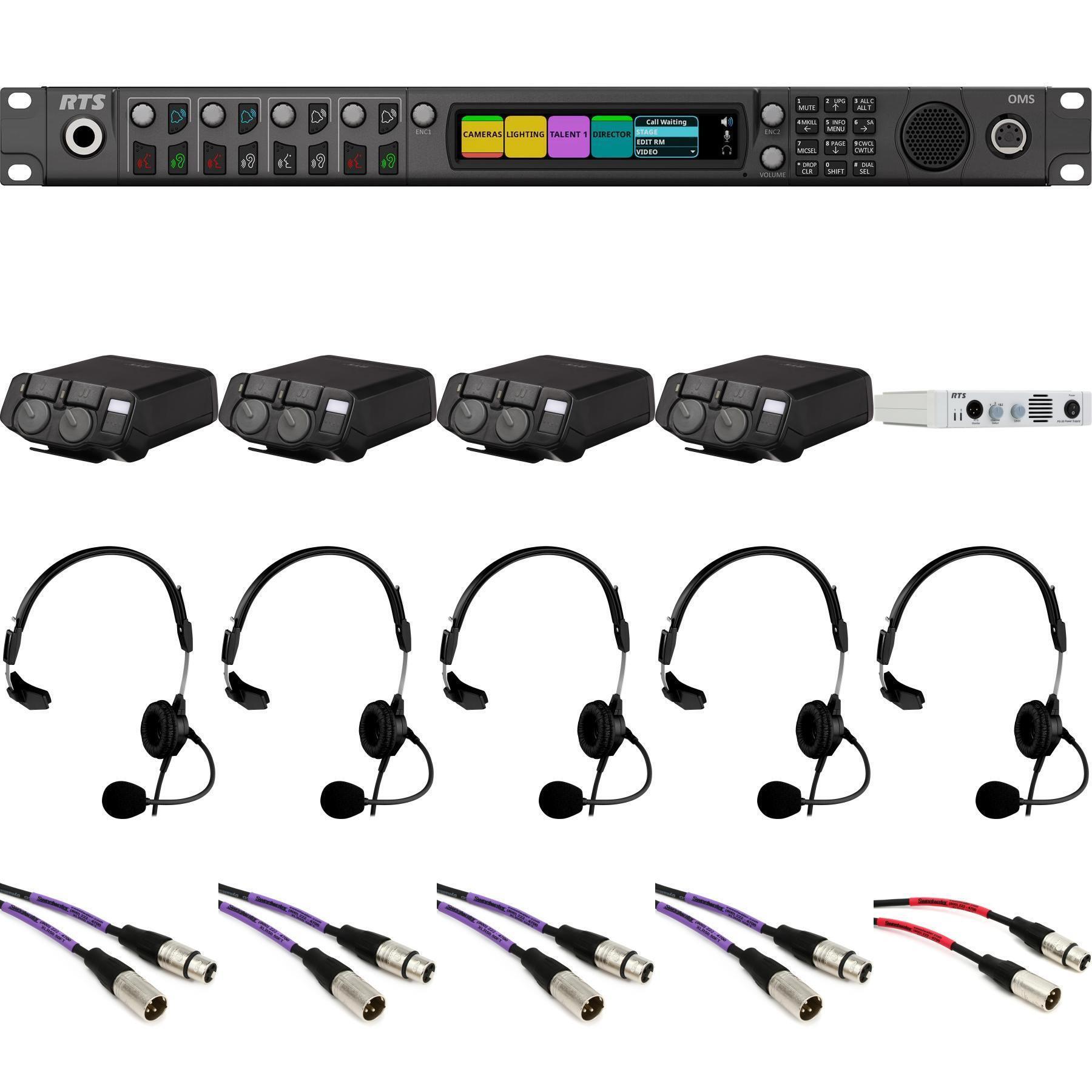 RTS OMS OMNEO 4 Bodypack Analog Intercom System | Sweetwater