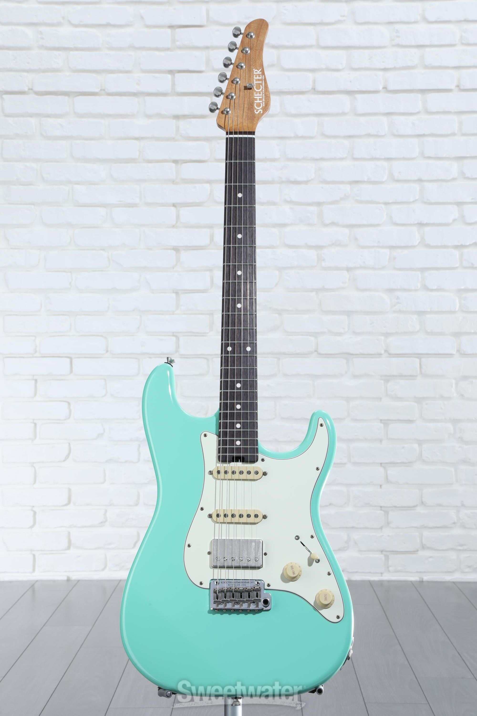 Schecter USA Traditional Wembley HSS Electric Guitar - Seafoam Green ...