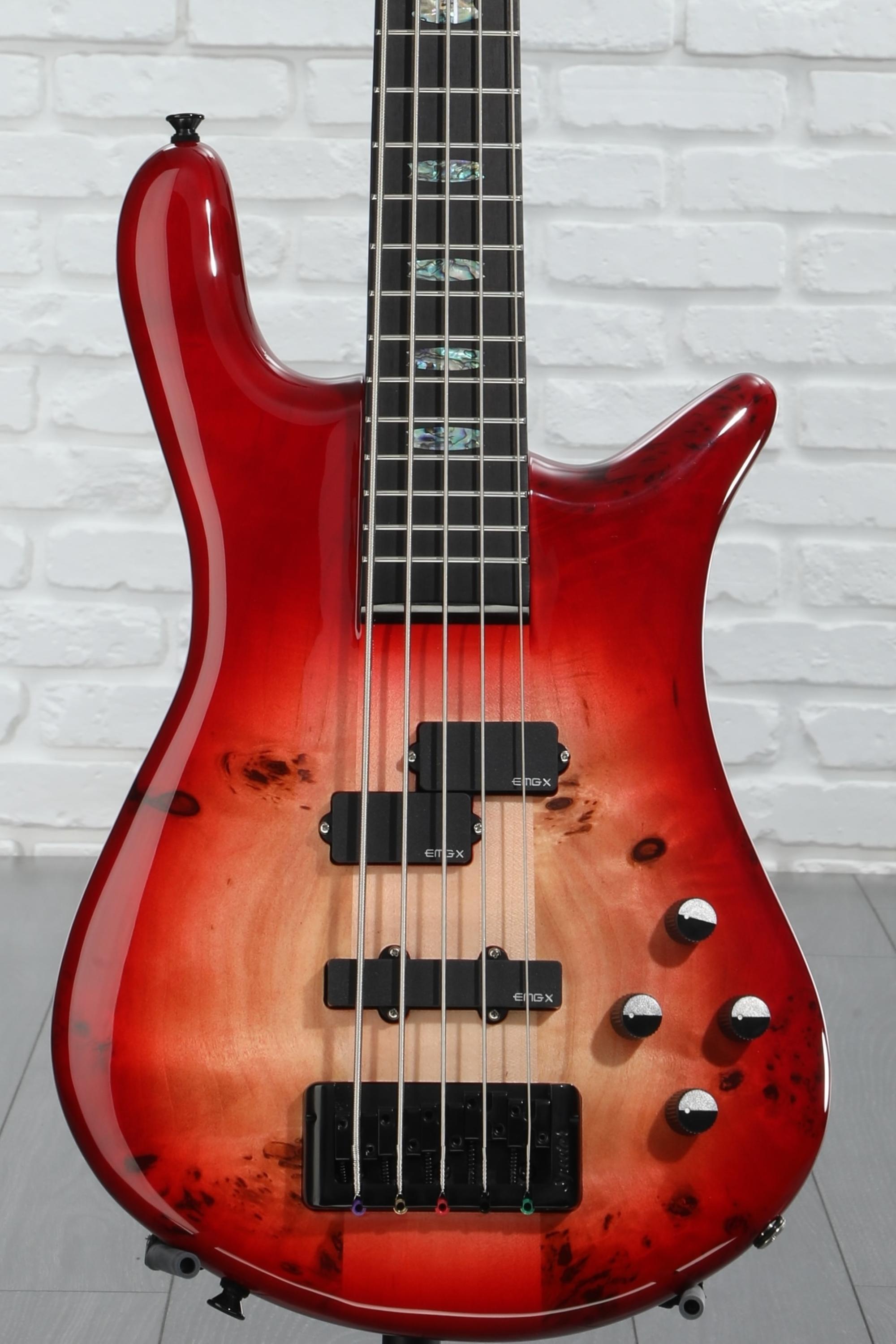 Spector Euro 5 CST Electric Bass Guitar - Natural Red Burst | Sweetwater