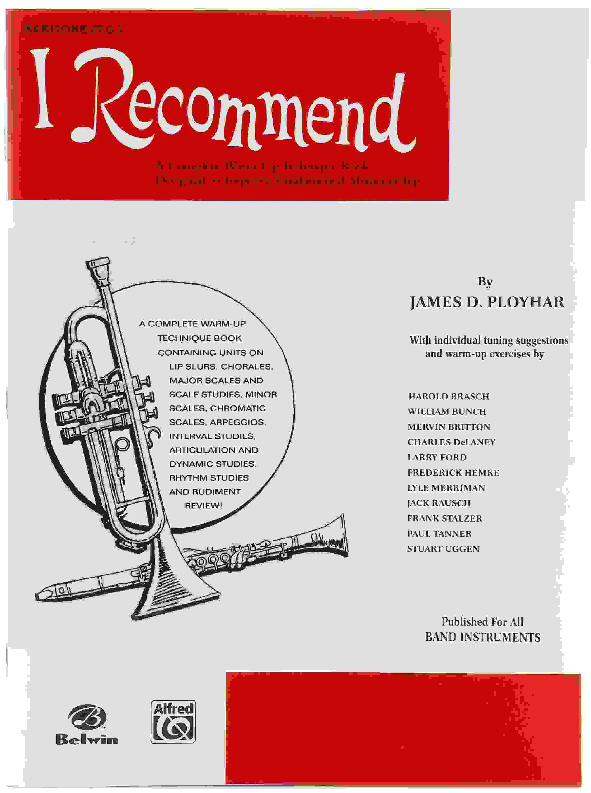 Alfred I Recommend Band Method Book - Baritone (Treble Clef) | Sweetwater