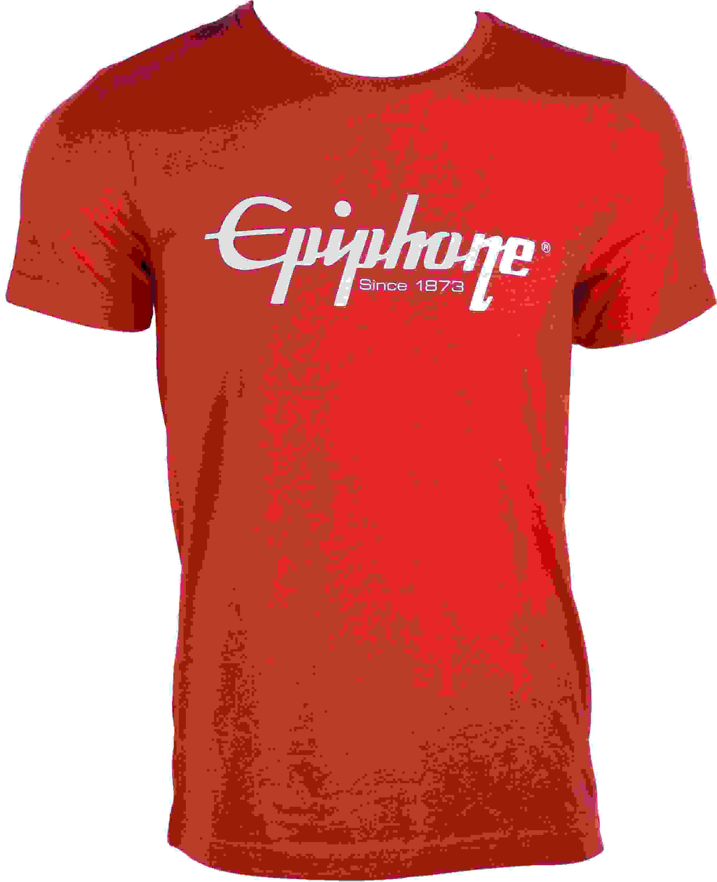 Epiphone Logo T-shirt - Red with White Graphic - Medium | Sweetwater