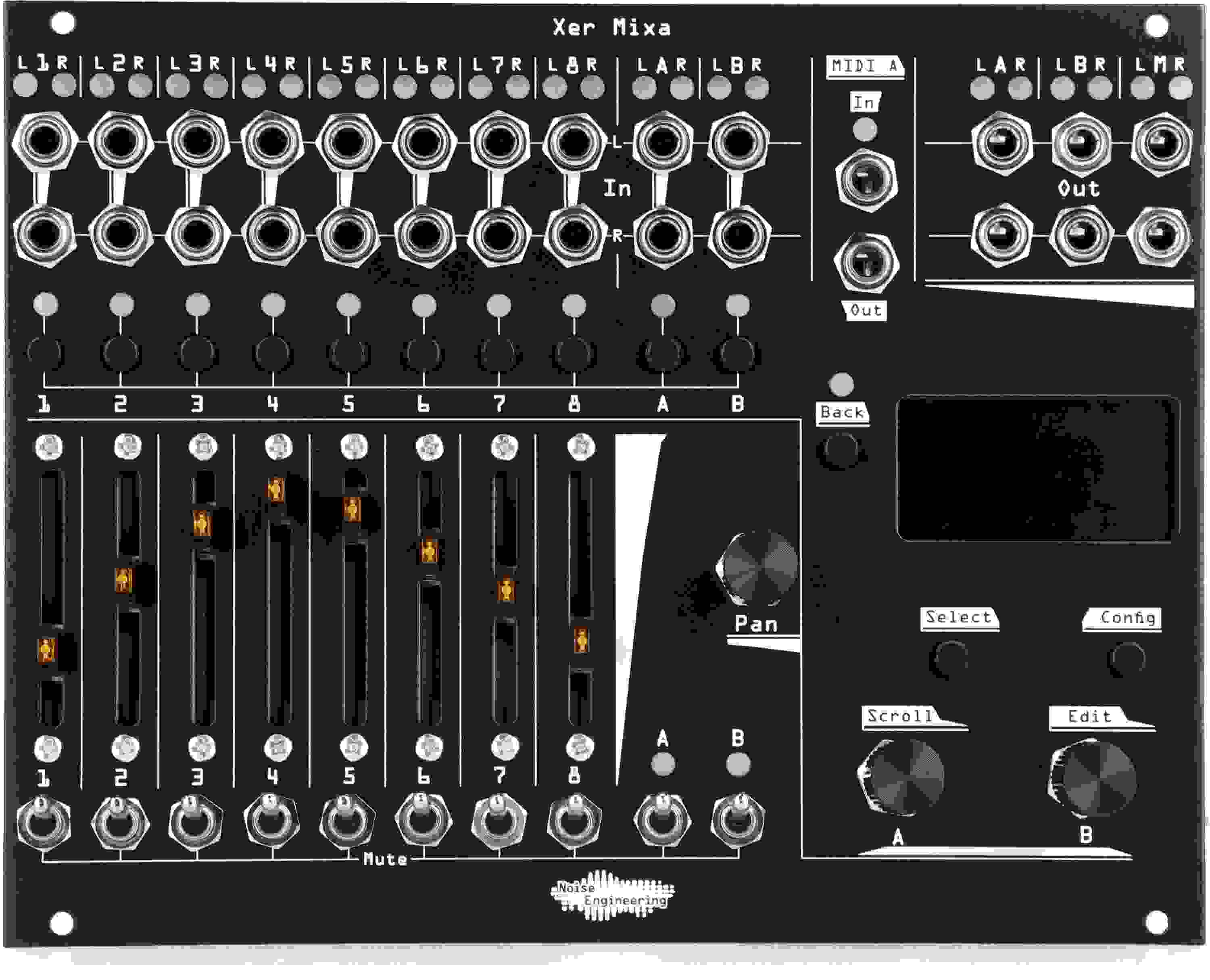 Noise Engineering Xer Mixa Stereo Mixer Eurorack Module - Black ...