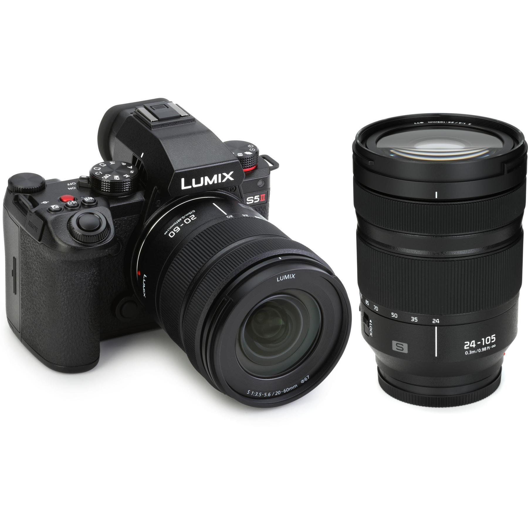 Panasonic Lumix S5M2 Full Frame Mirrorless Camera with 20-60mm Lens and S-R24105 S 24-105mm f/4 ...