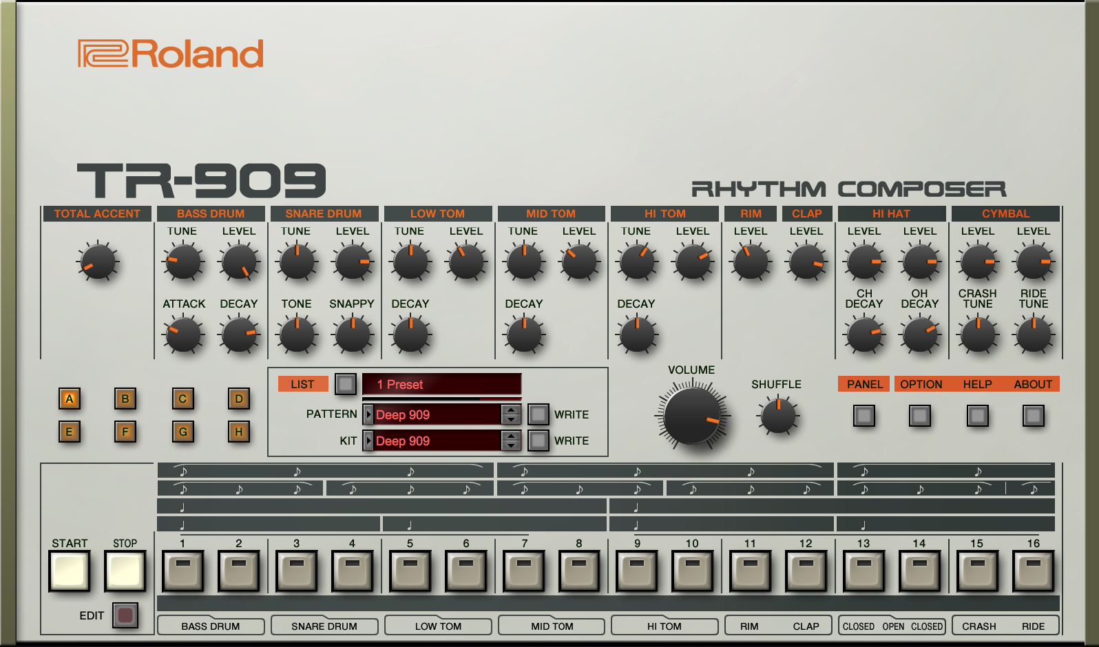 Roland TR-909 Drum Machine Software | Sweetwater