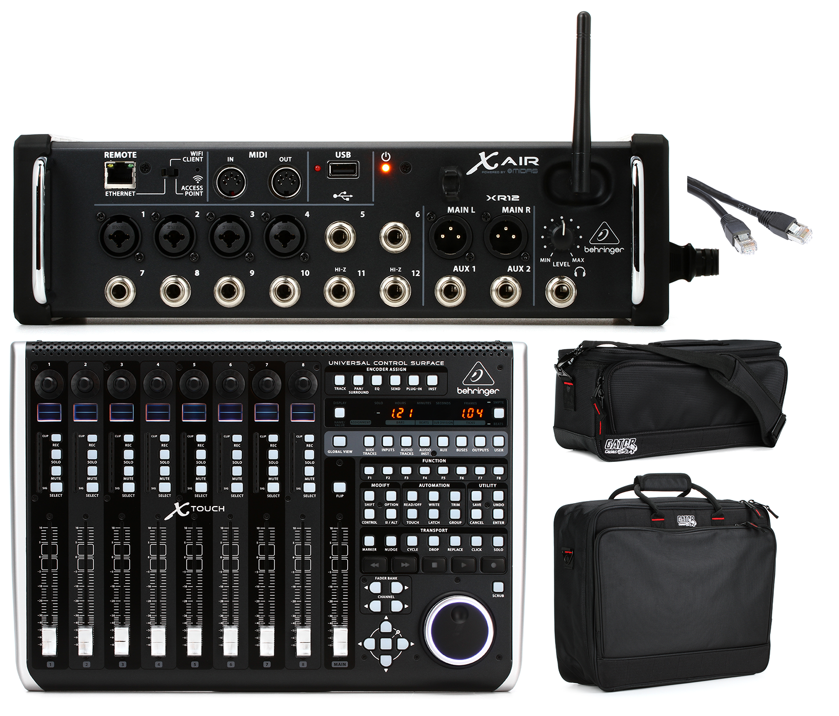 Behringer X Air XR12 12-channel Tablet-controlled Digital Mixer and Surface Controller | Sweetwater