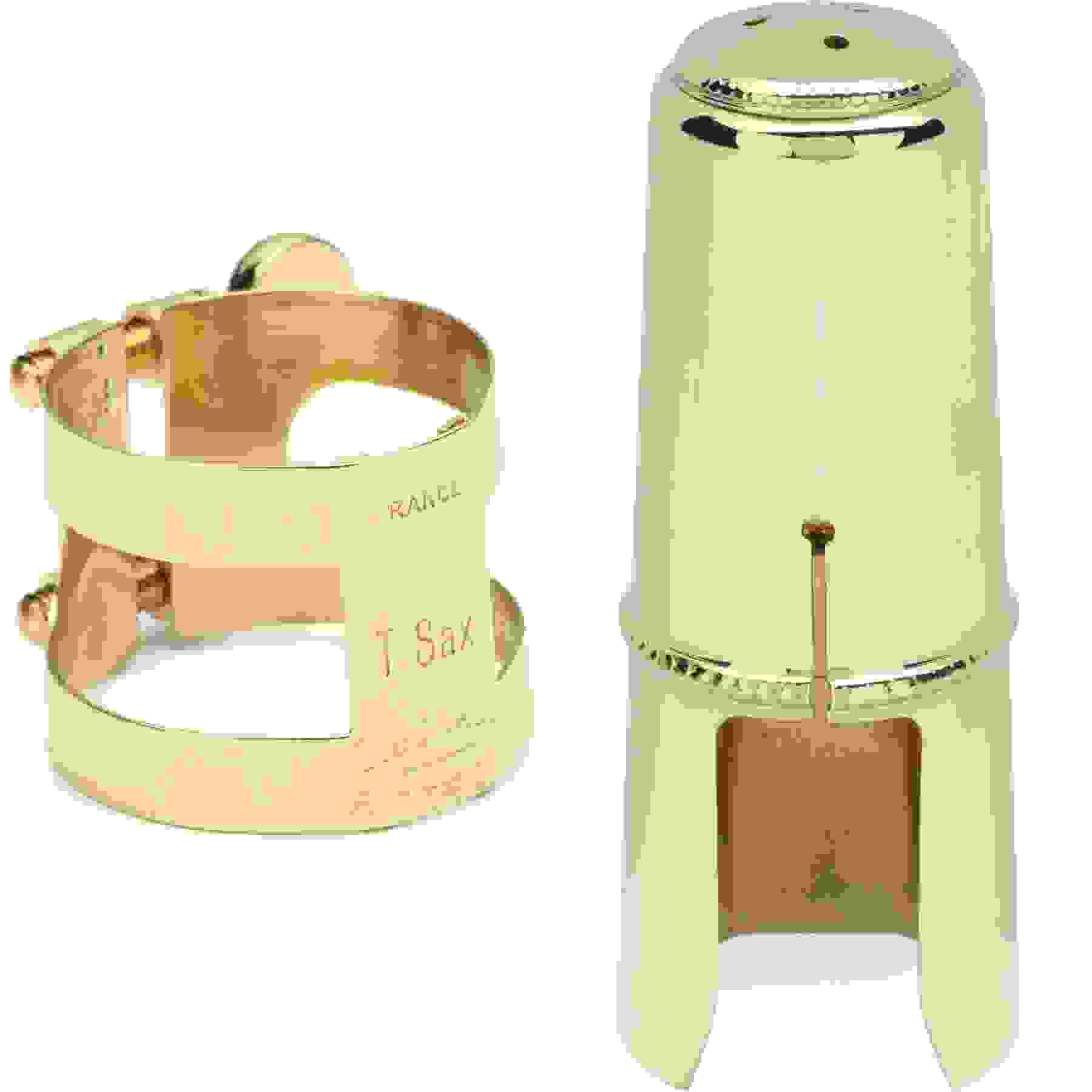 Bonade 2255UG Inverted Tenor Saxophone Ligature with Cap- Gold Lacquer ...