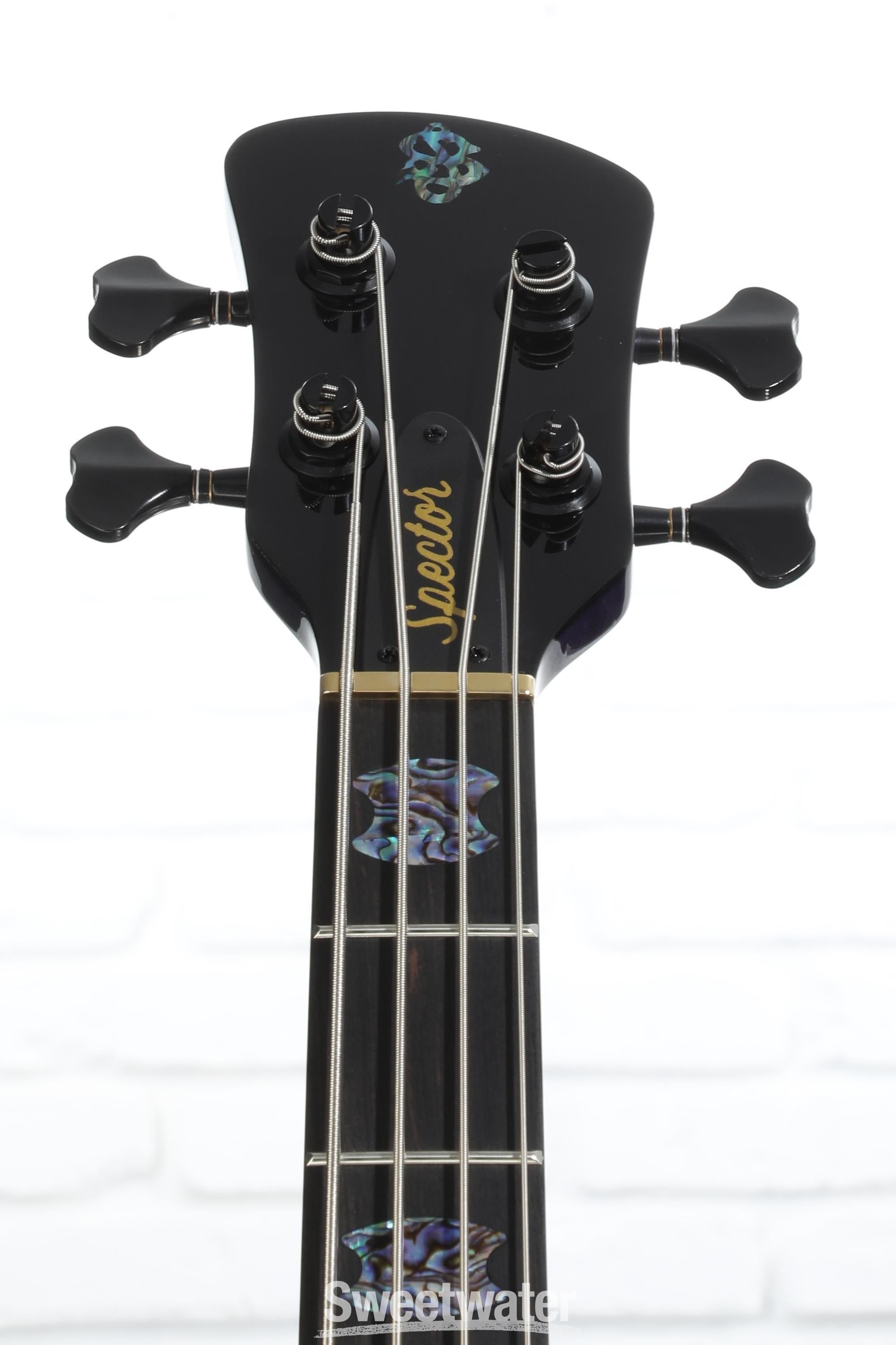 Spector Euro 4 CST Electric Bass Guitar - Natural Violet Burst | Sweetwater