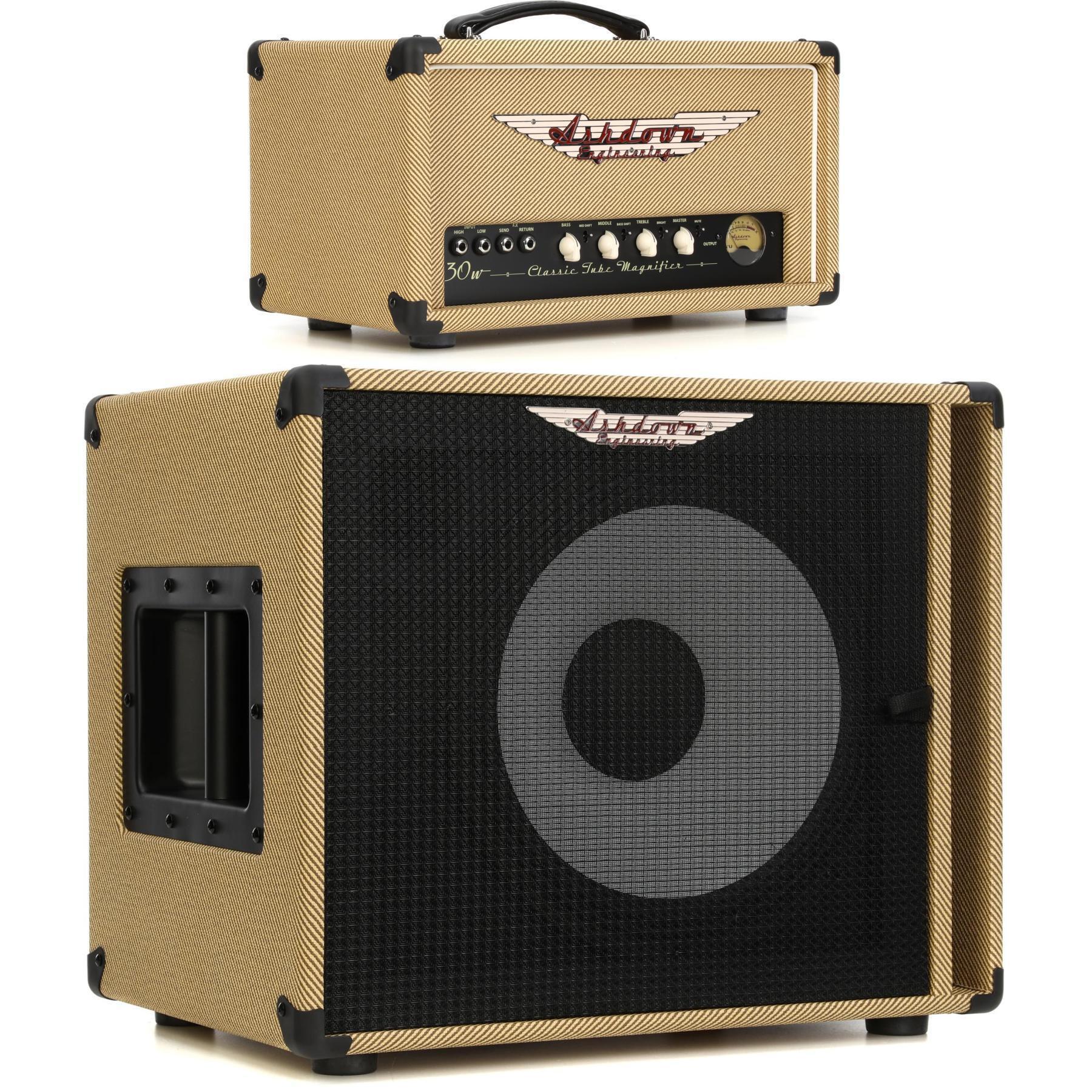 Ashdown CTM-30 30-watt EL84 Tube Bass Head and Cabinet - Tweed | Sweetwater