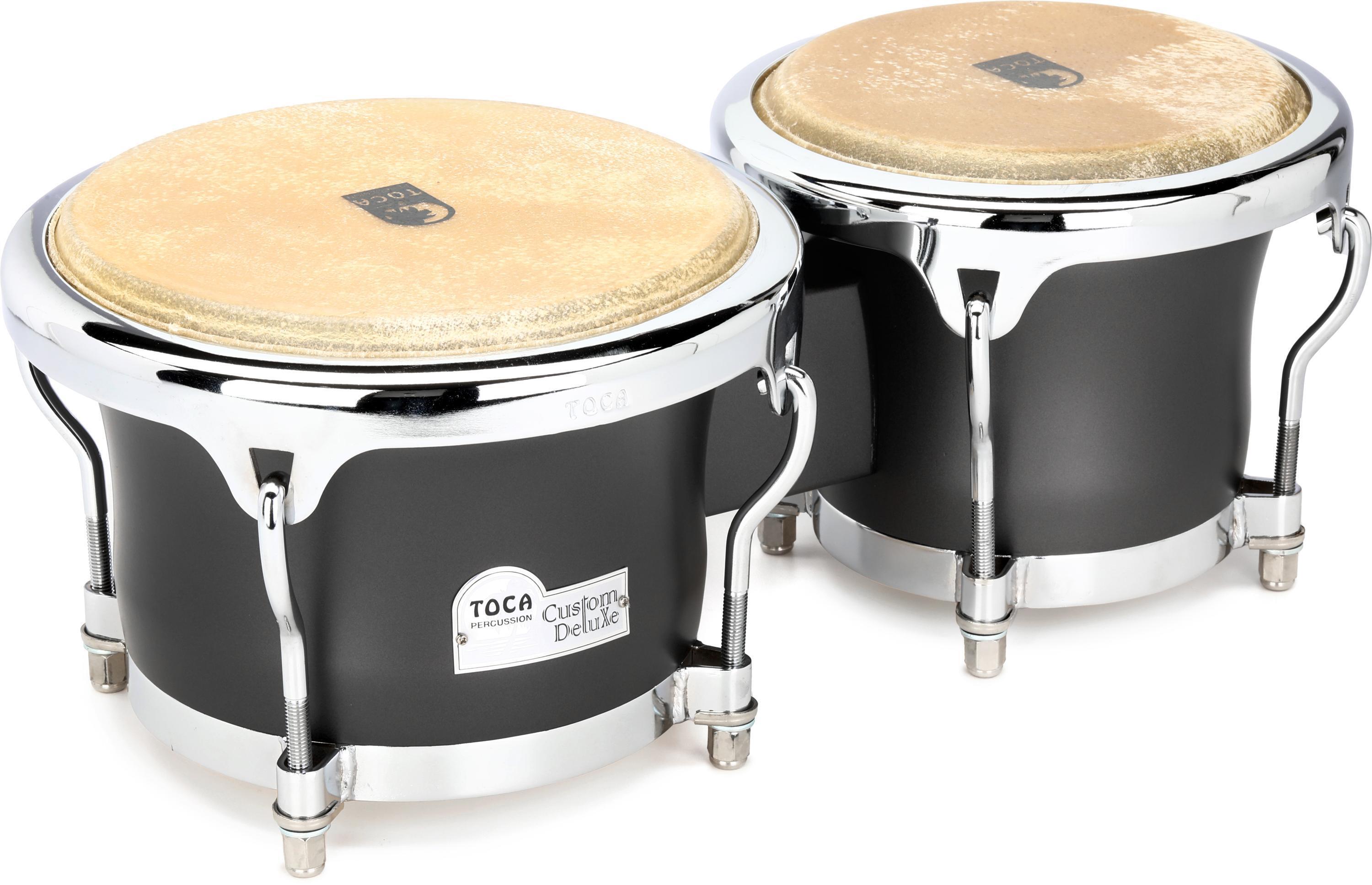 Toca Percussion Custom Deluxe Wood Bongos - Matte Grey | Sweetwater