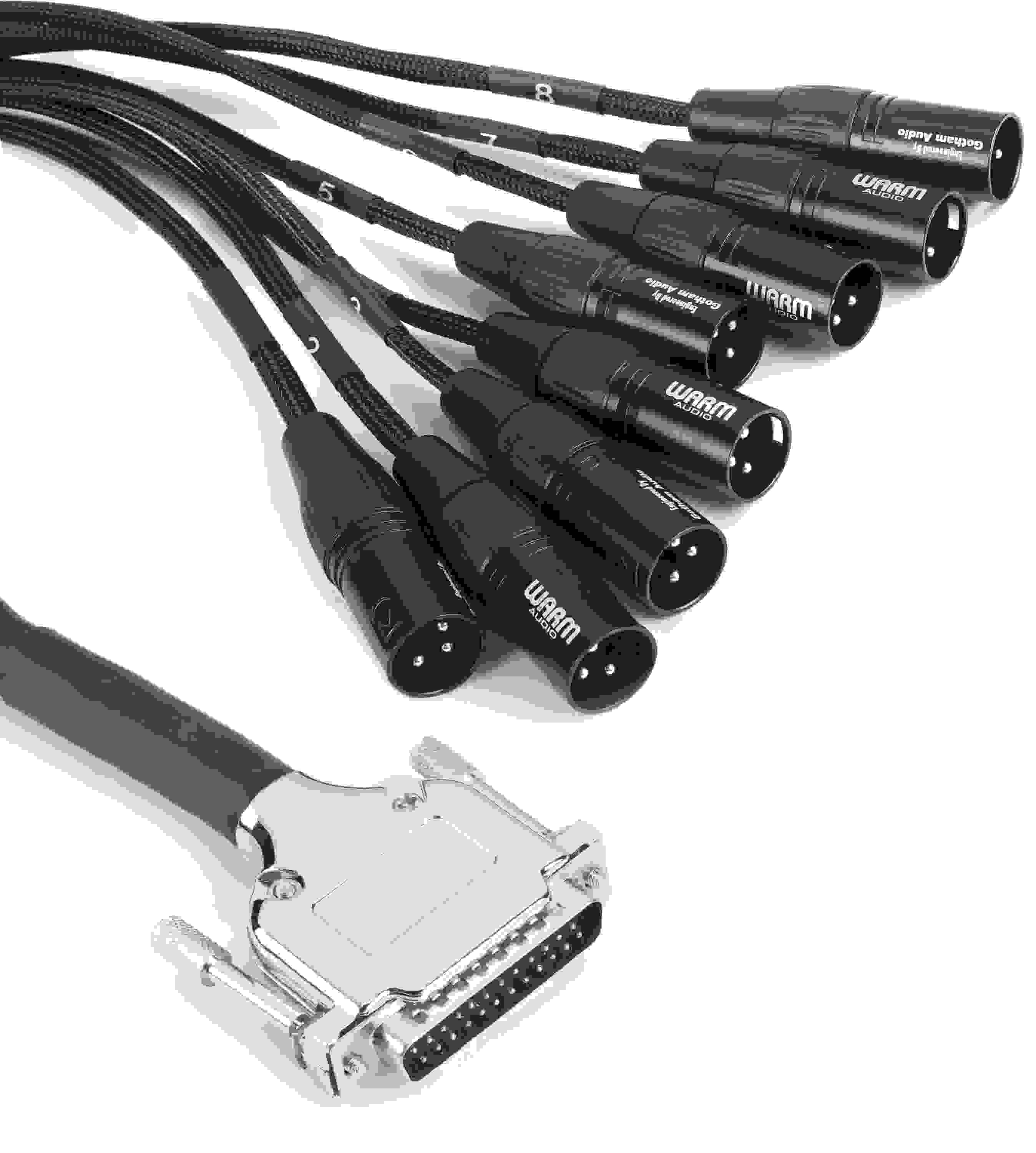 Warm Audio Premium 8-channel DB25 to XLRM Audio Breakout Cable - 10 ...