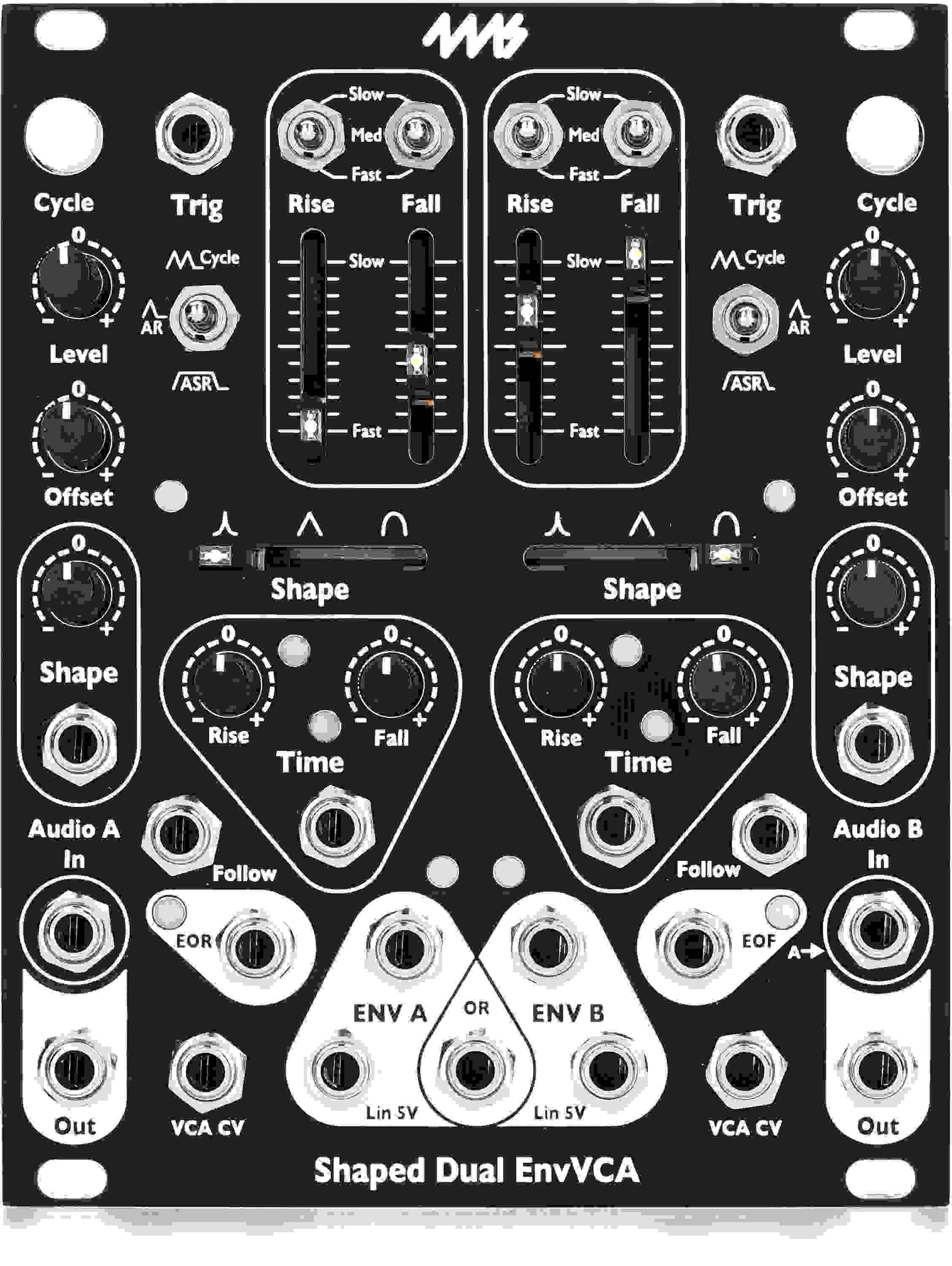 4ms Dual-shaped EnvVCA Eurorack Module - 20HP | Sweetwater