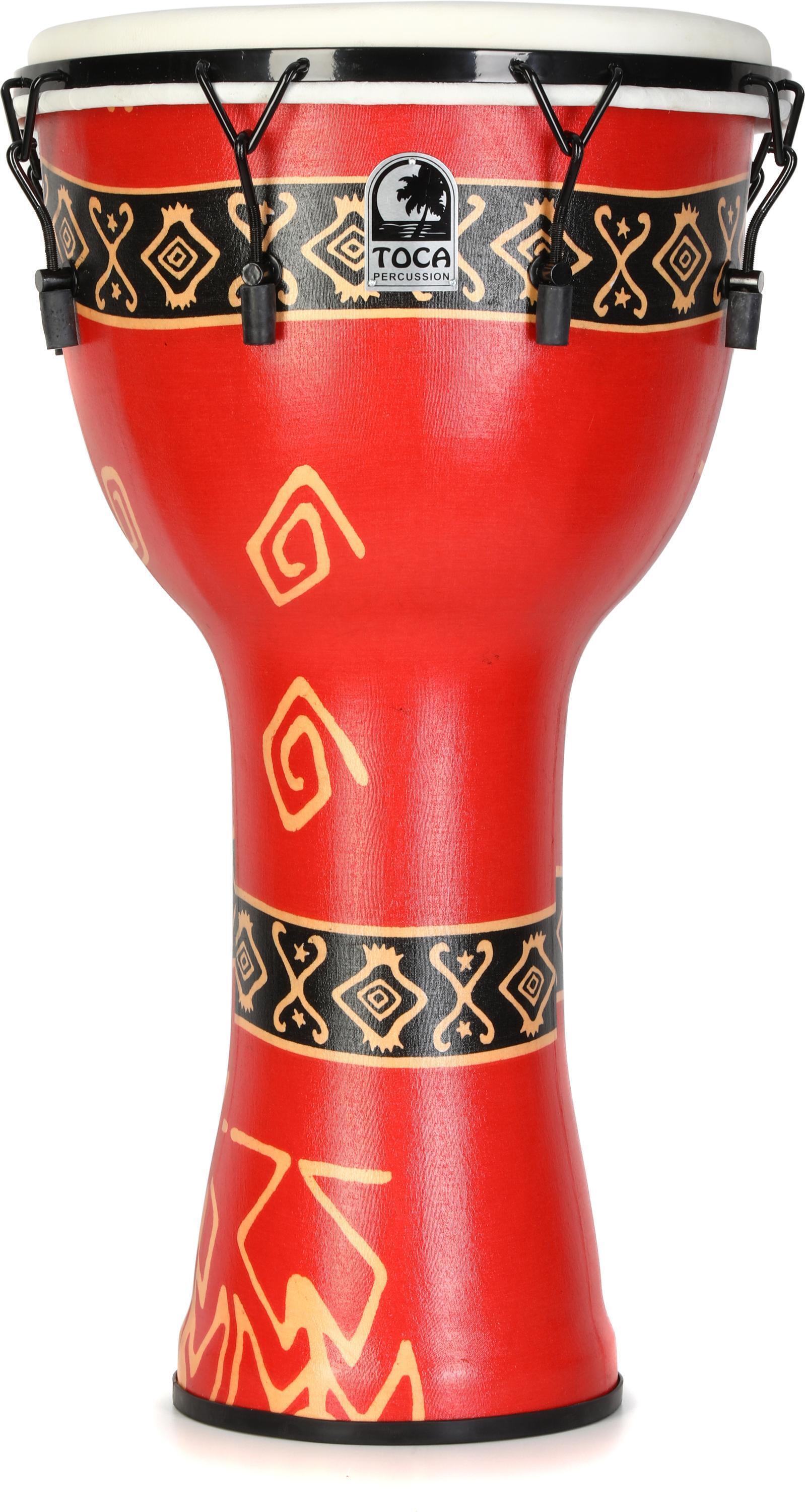 Toca Percussion Freestyle Mechanically Tuned Djembe - Bali Red | Sweetwater