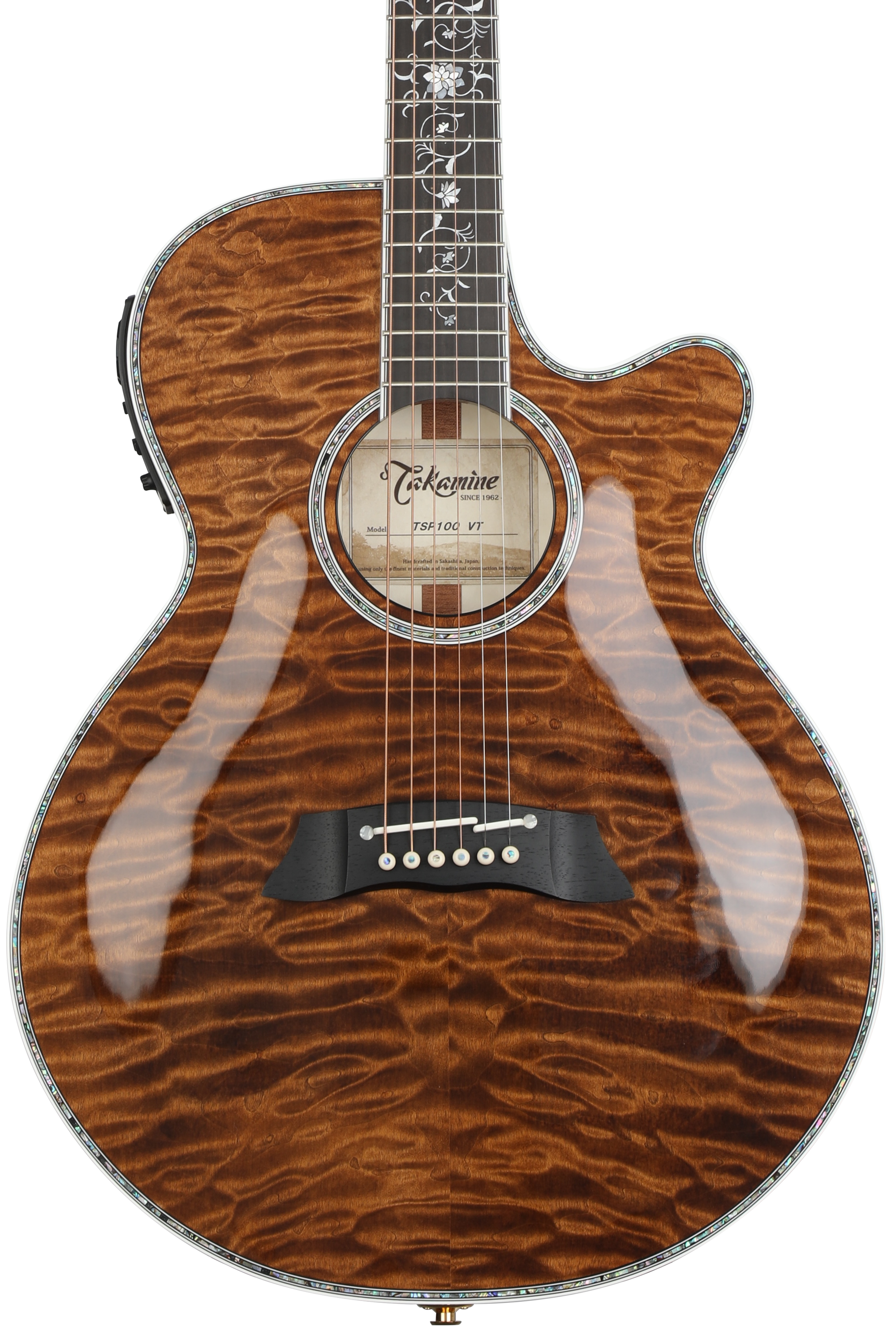 Takamine Thinline TSP100VT Acoustic-electric Guitar - Quilted Maple ...