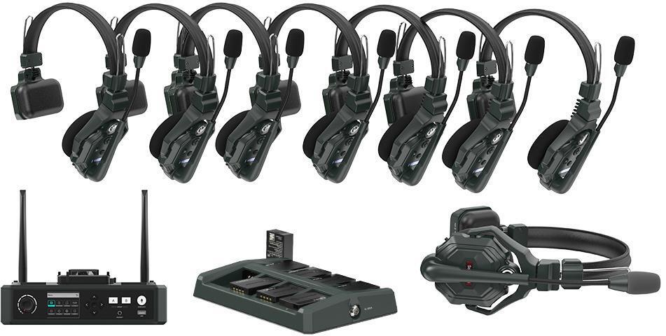Hollyland Solidcom C1 Wireless Intercom System - 8 Headsets and Hub | Sweetwater