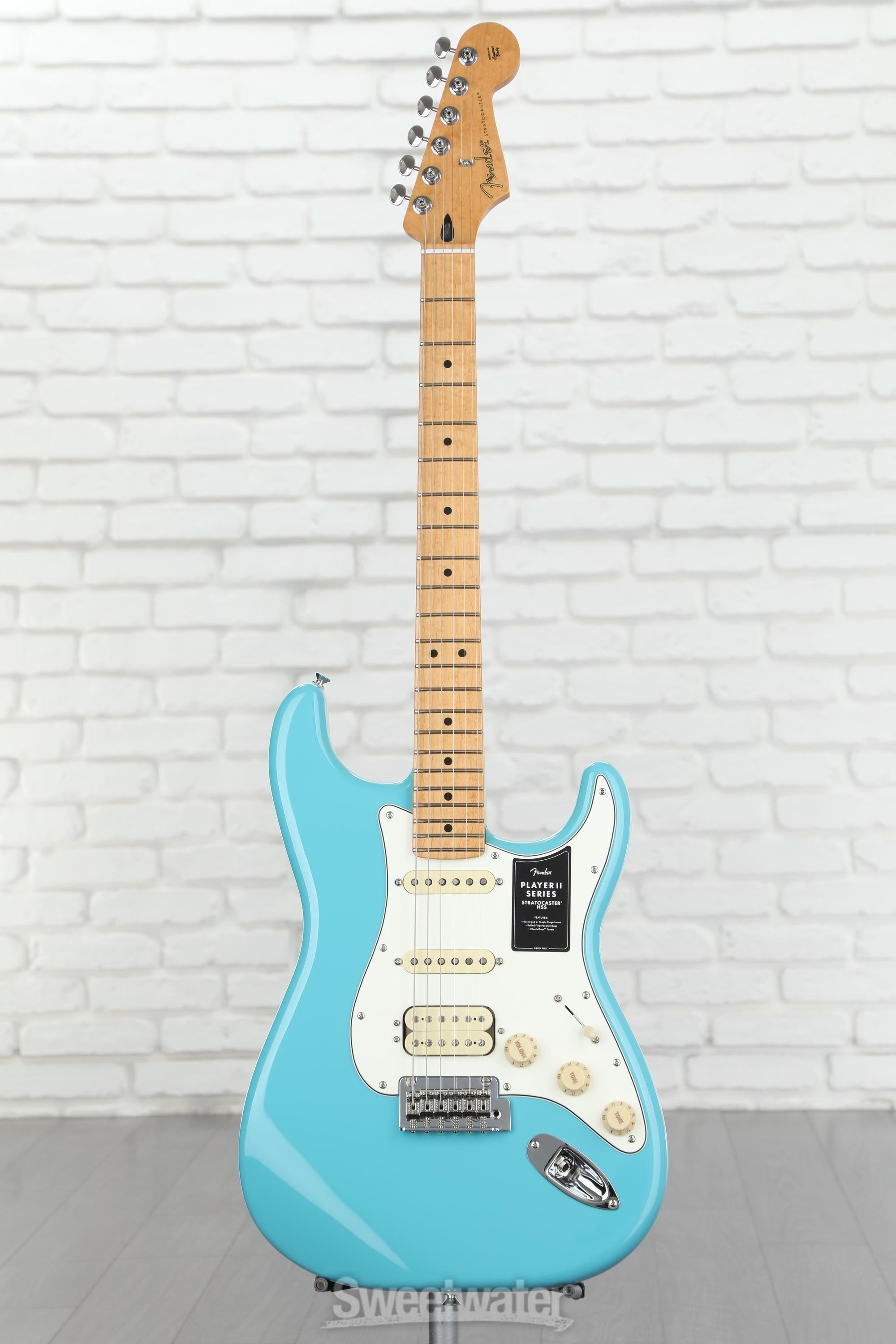 Fender Player II Stratocaster HSS Electric Guitar - Aquatone Blue with ...