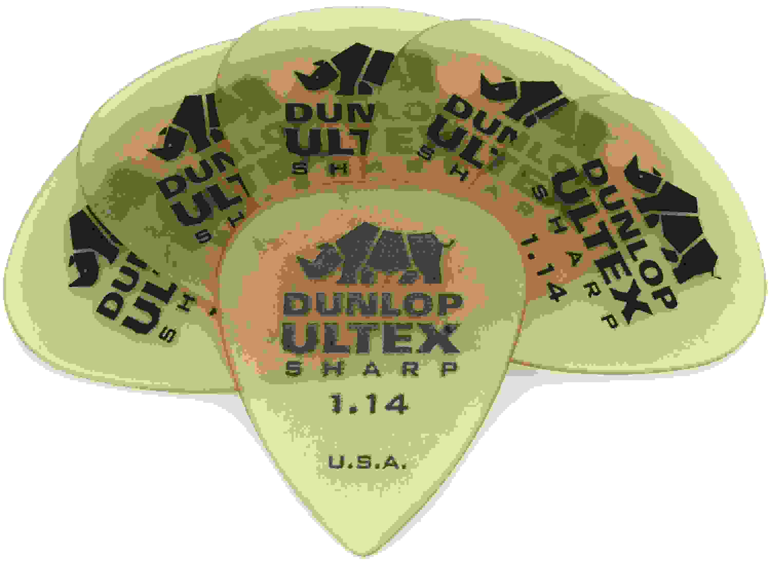 Dunlop 433P114 Ultex Sharp Guitar Picks 1.14mm 6-pack | Sweetwater