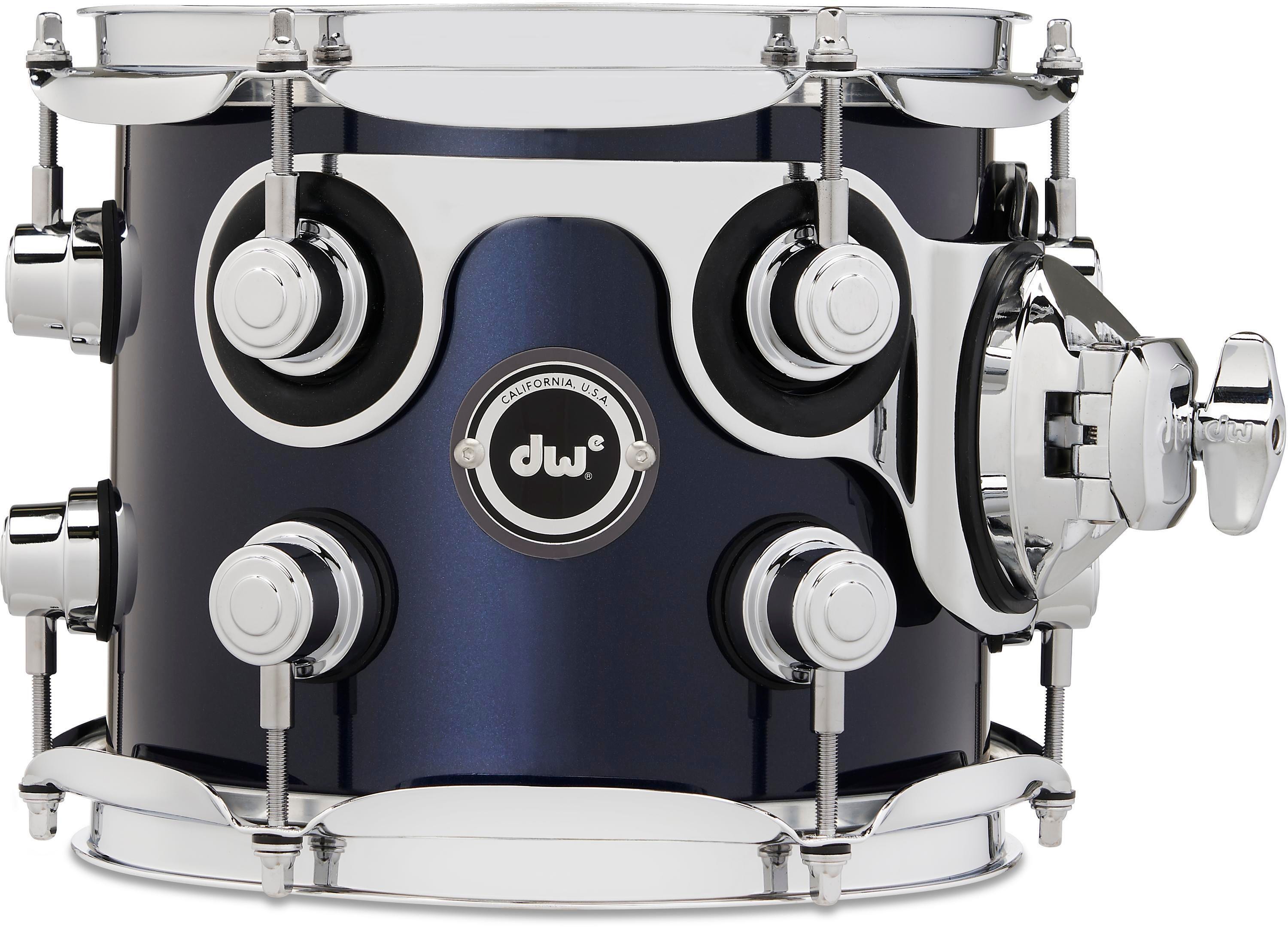 DW DWe e33 Mounted Tom - 7 x 8-inch, Midnight Blue Metallic Lacquer ...