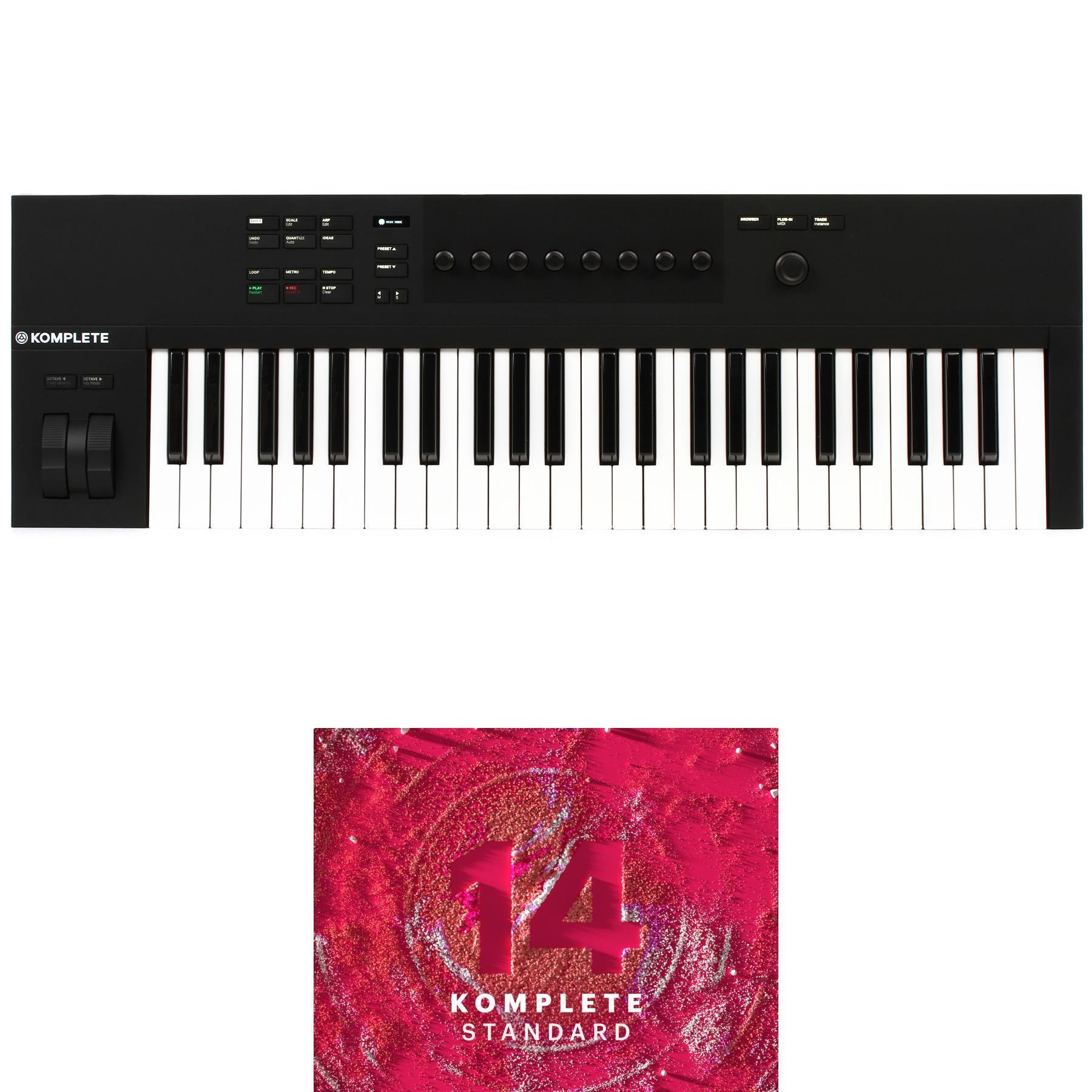 Native Instruments Komplete Kontrol A49 Smart Keyboard Controller with Komplete Standard ...