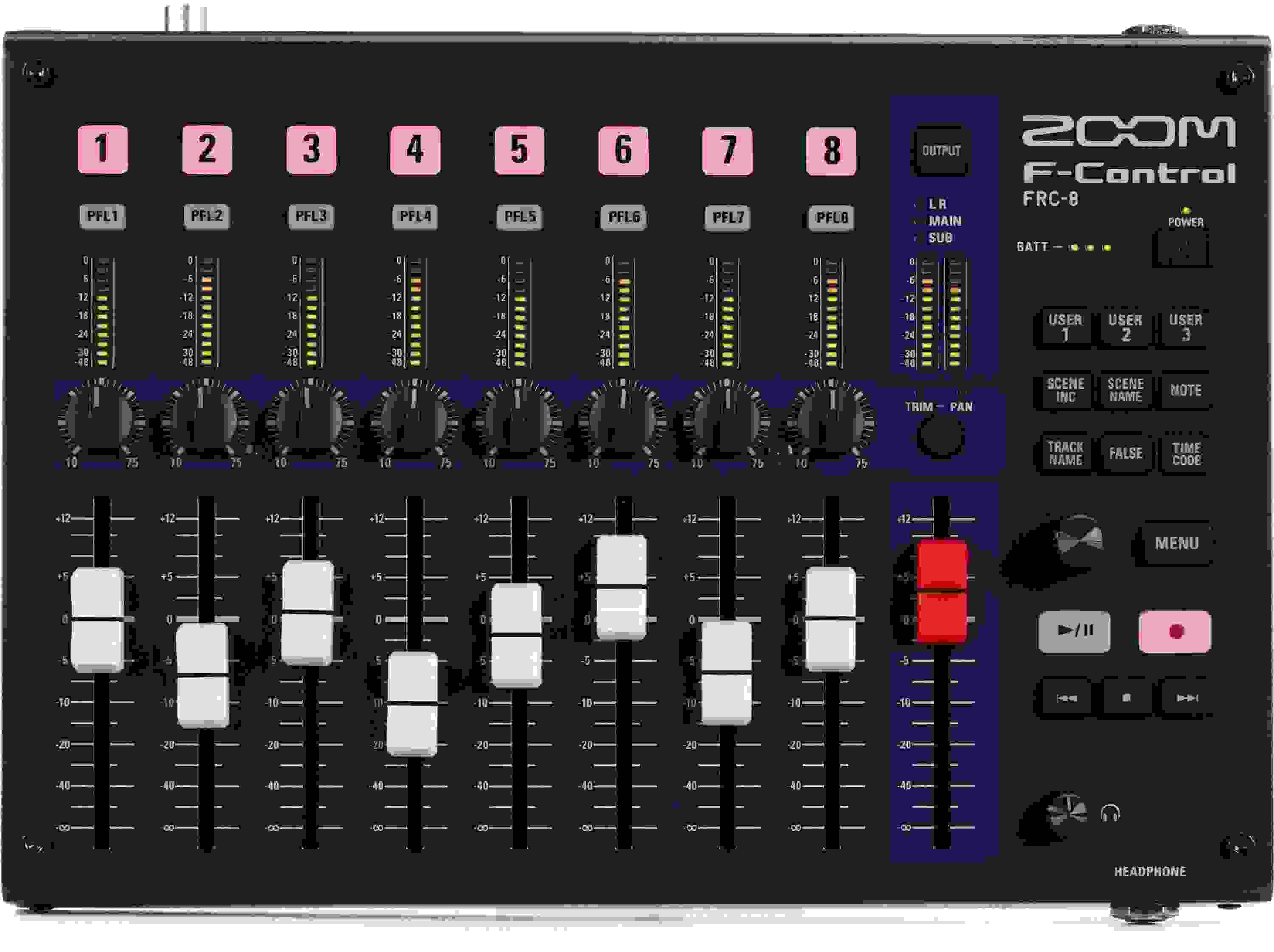 Zoom F-Control Mixing Control Surface for the Zoom F8 and F4 | Sweetwater