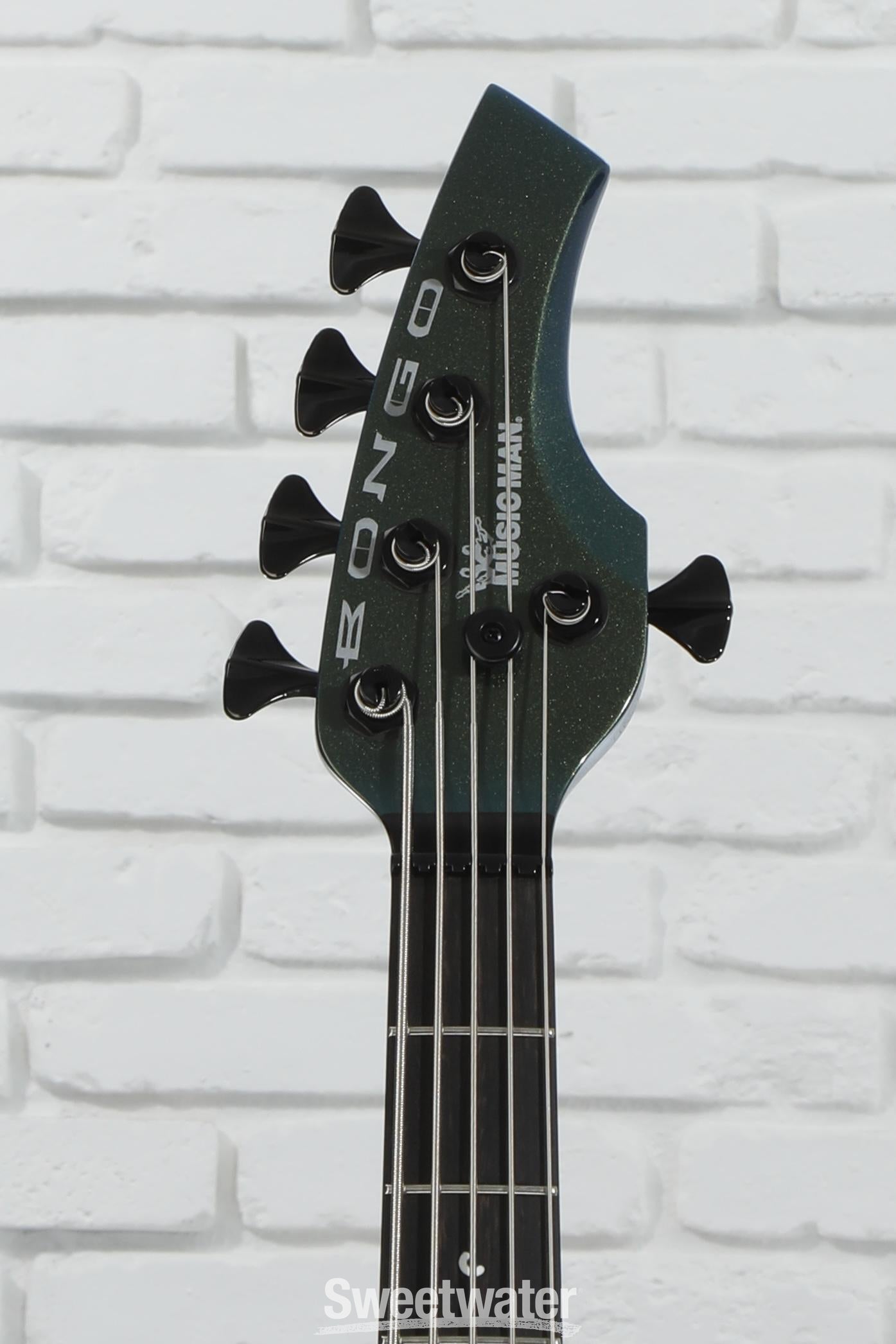 Ernie Ball Music Man Bongo 5 Bass Guitar - Emerald Iris, Sweetwater ...