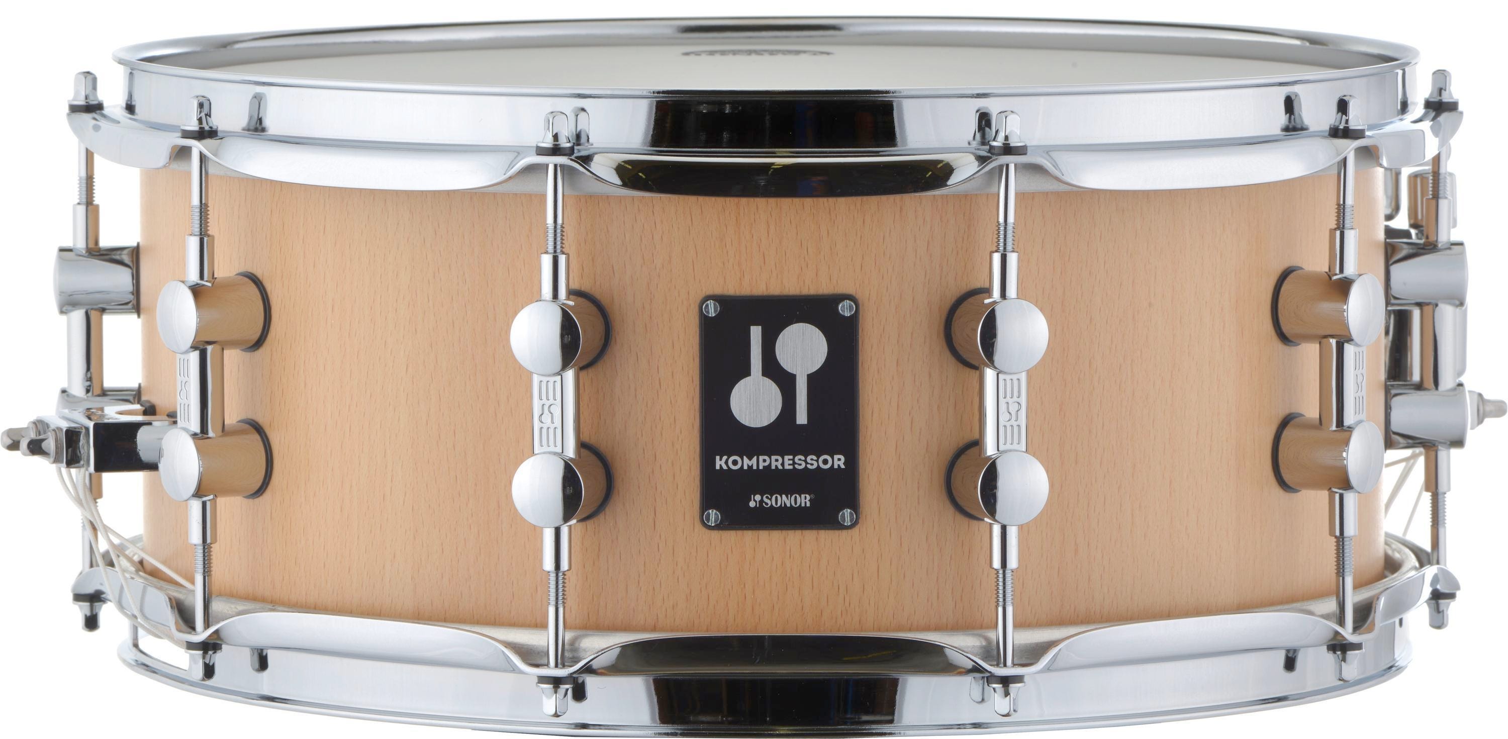 Sonor Kompressor Series Beech Snare Drum - 6 inch x 14 inch, Natural ...