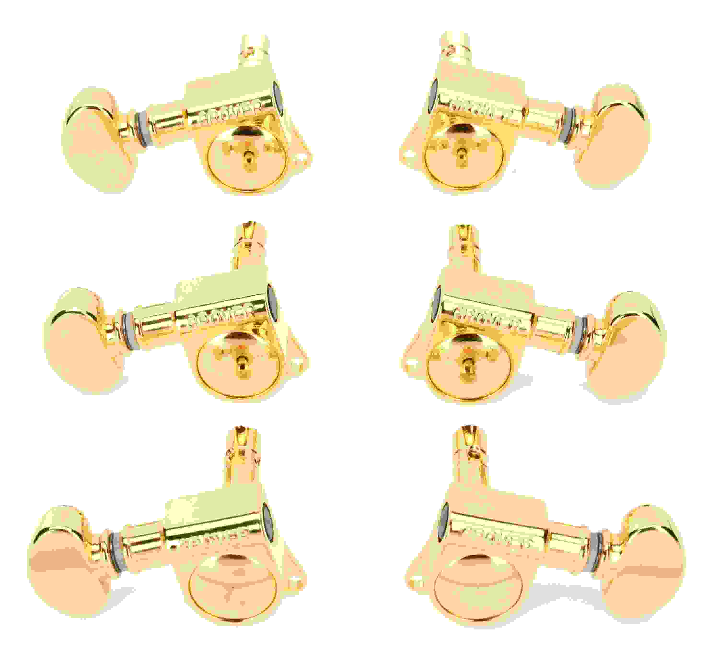 Grover 406G Mid-Size Locking Rotomatics Tuning Machine Set - 3+3 - Gold ...