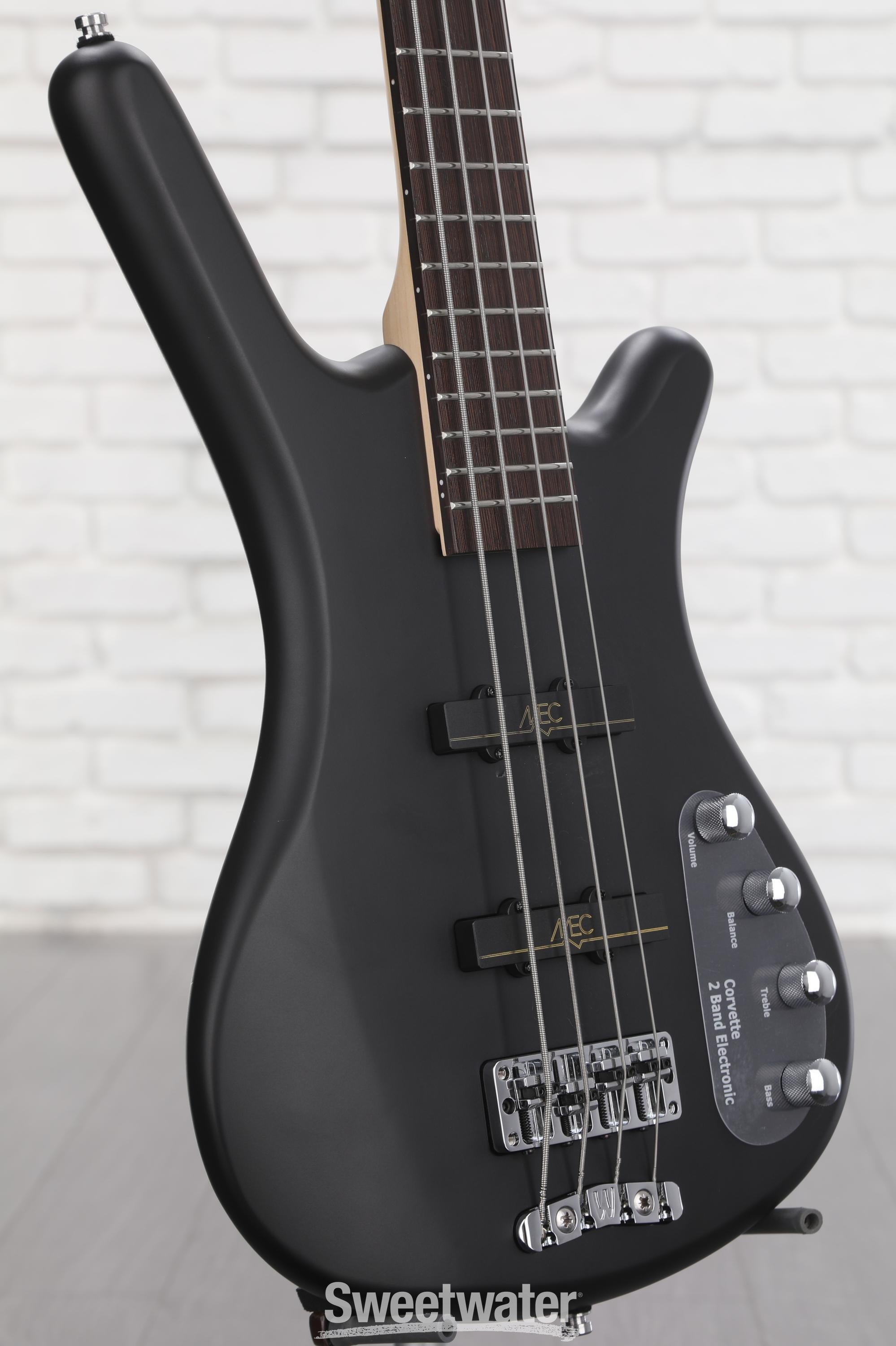 Warwick RockBass Corvette Basic 4-string Bass Guitar Dent and Scratch - Nirvana Black ...