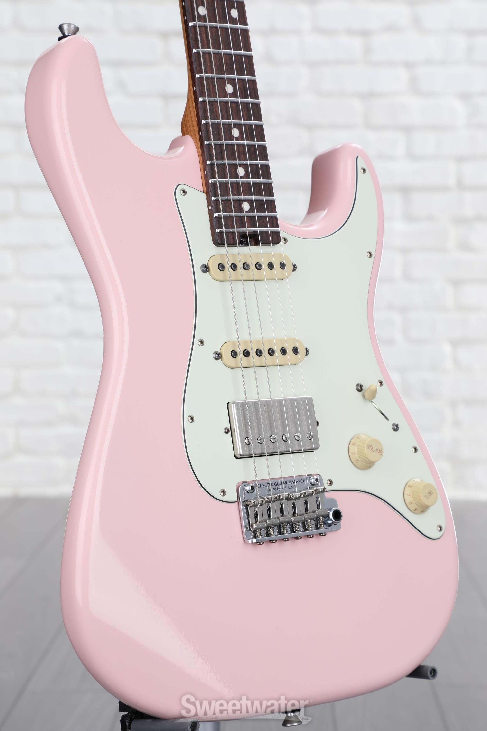 Schecter USA Traditional Wembley HSS Electric Guitar - Shell Pink ...