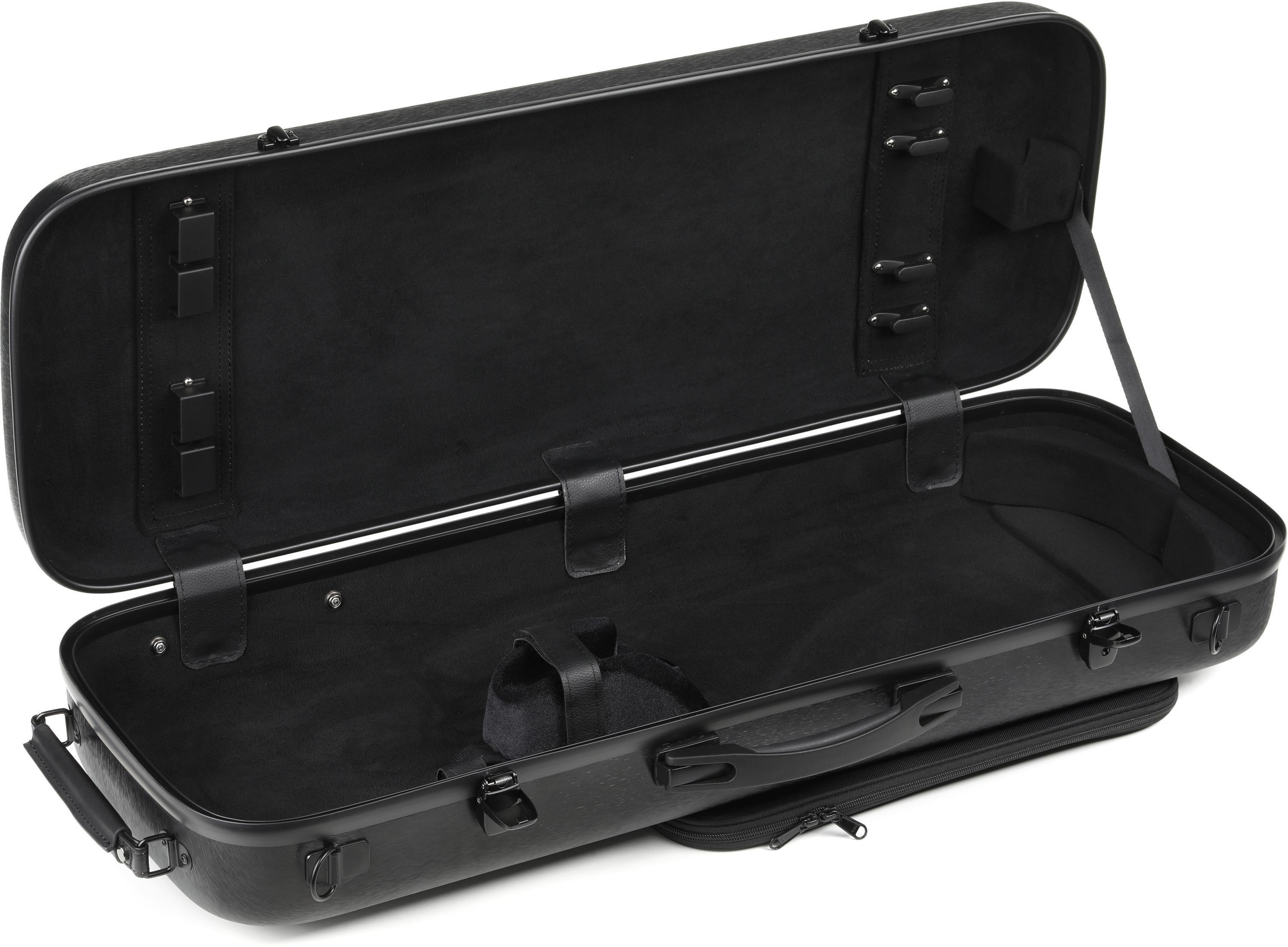 Howard Core CC450V Oblong Scratch-resistant Viola Case - Solid Black, Adjustable 15-16.5 inches ...