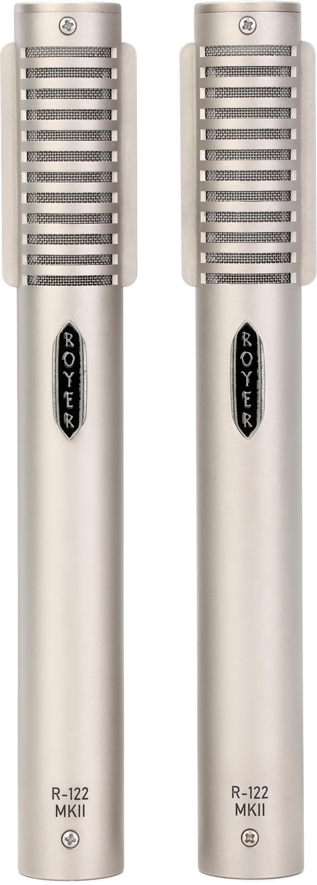 Royer R-122 MKII Active Ribbon Microphone with RSM-SS1 Sling-Shock Shockmount - Matched Pair ...