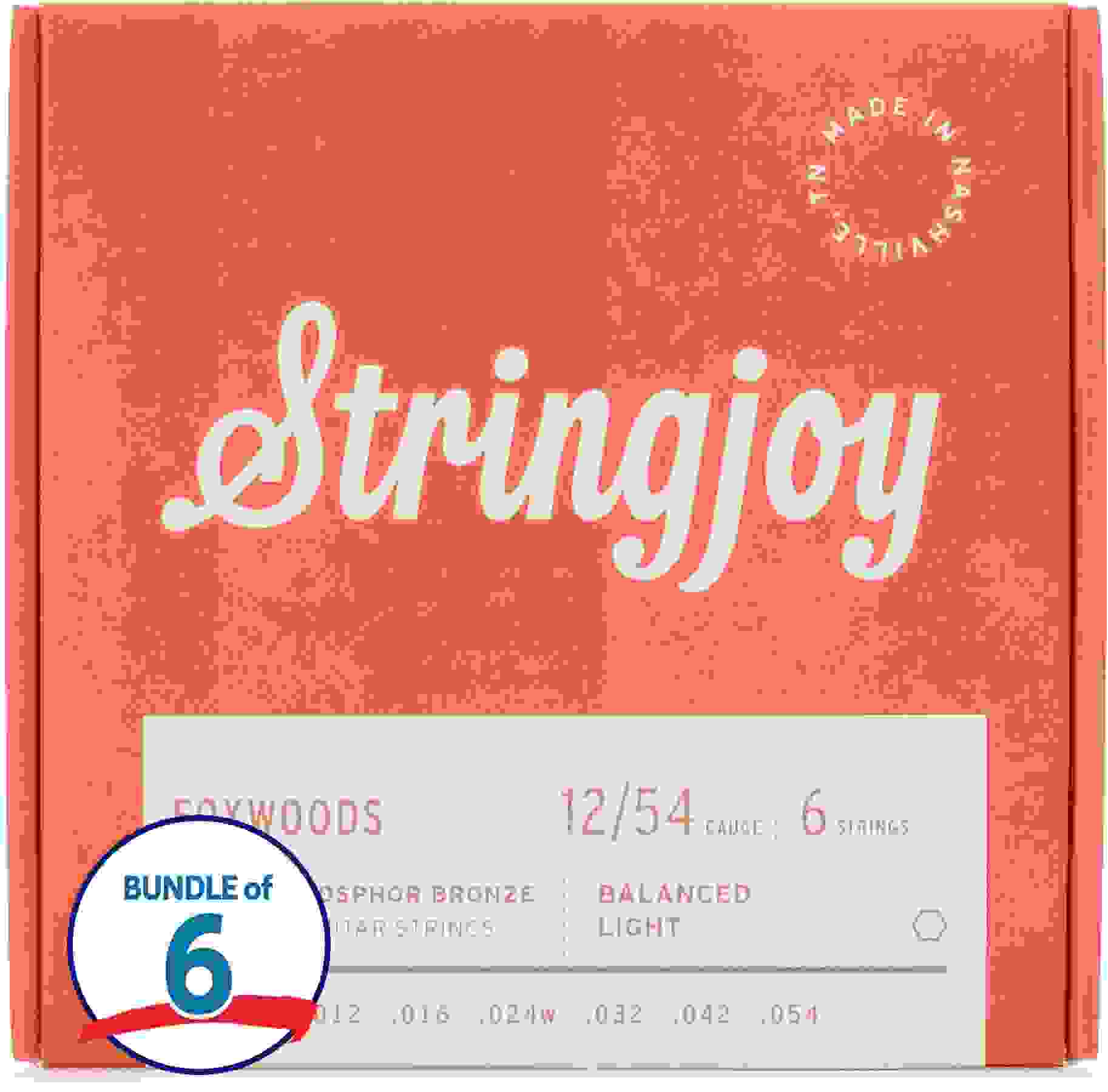 Stringjoy Foxwoods Coated Phosphor Bronze Acoustic Guitar Strings ...