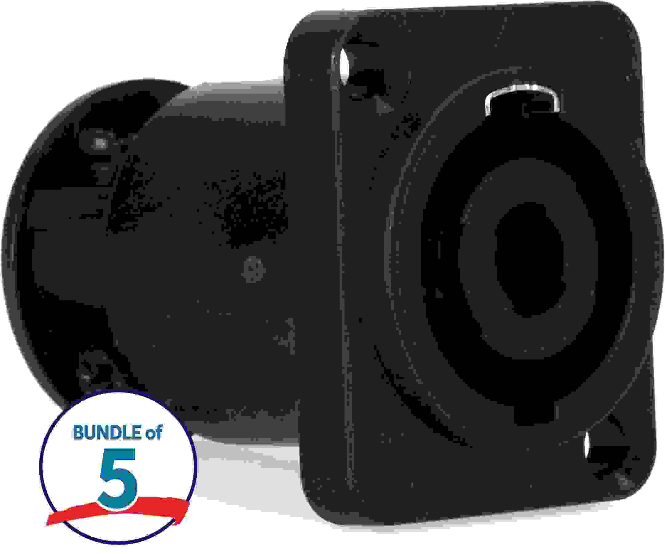 Neutrik NL4MP-ST 4-pole Male speakON Panel-mount Connector (5 Pack ...