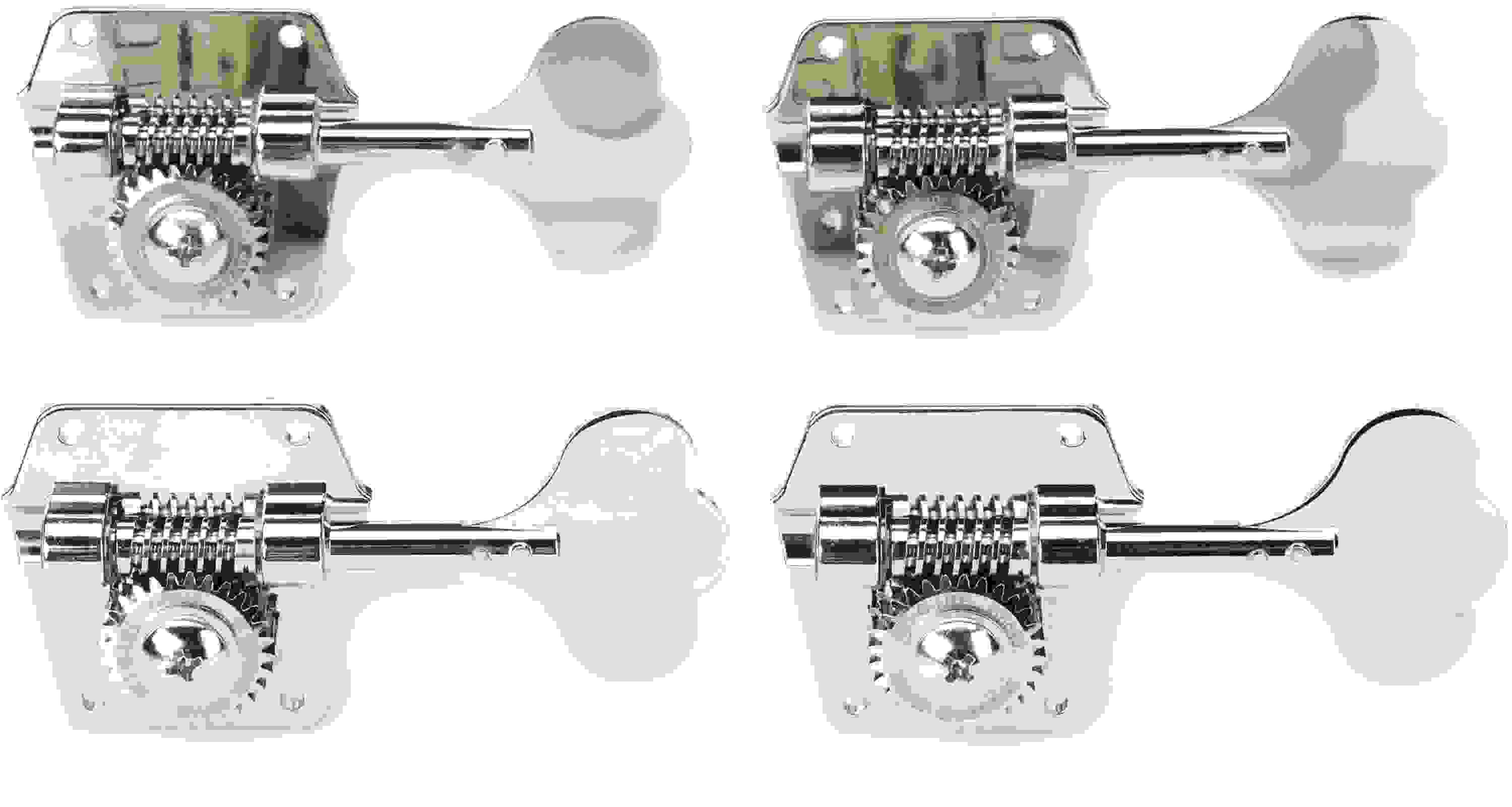Gotoh GB640 Res-o-lite Bass Tuners - 4 In-line Right-handed, Nickel ...