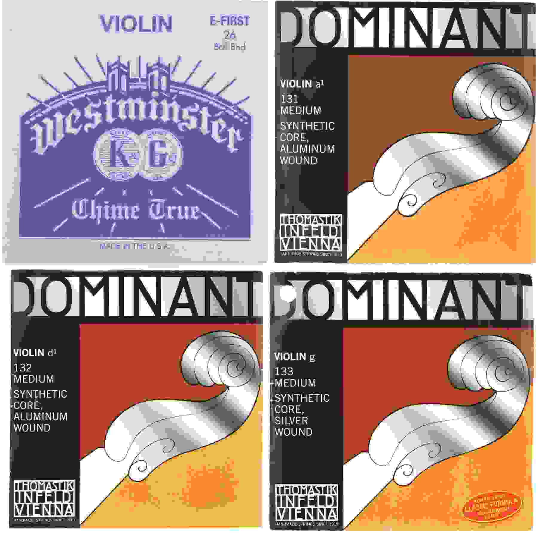 Thomastik-Infeld Dominant Violin String Set - 4/4 Size with Westminster ...