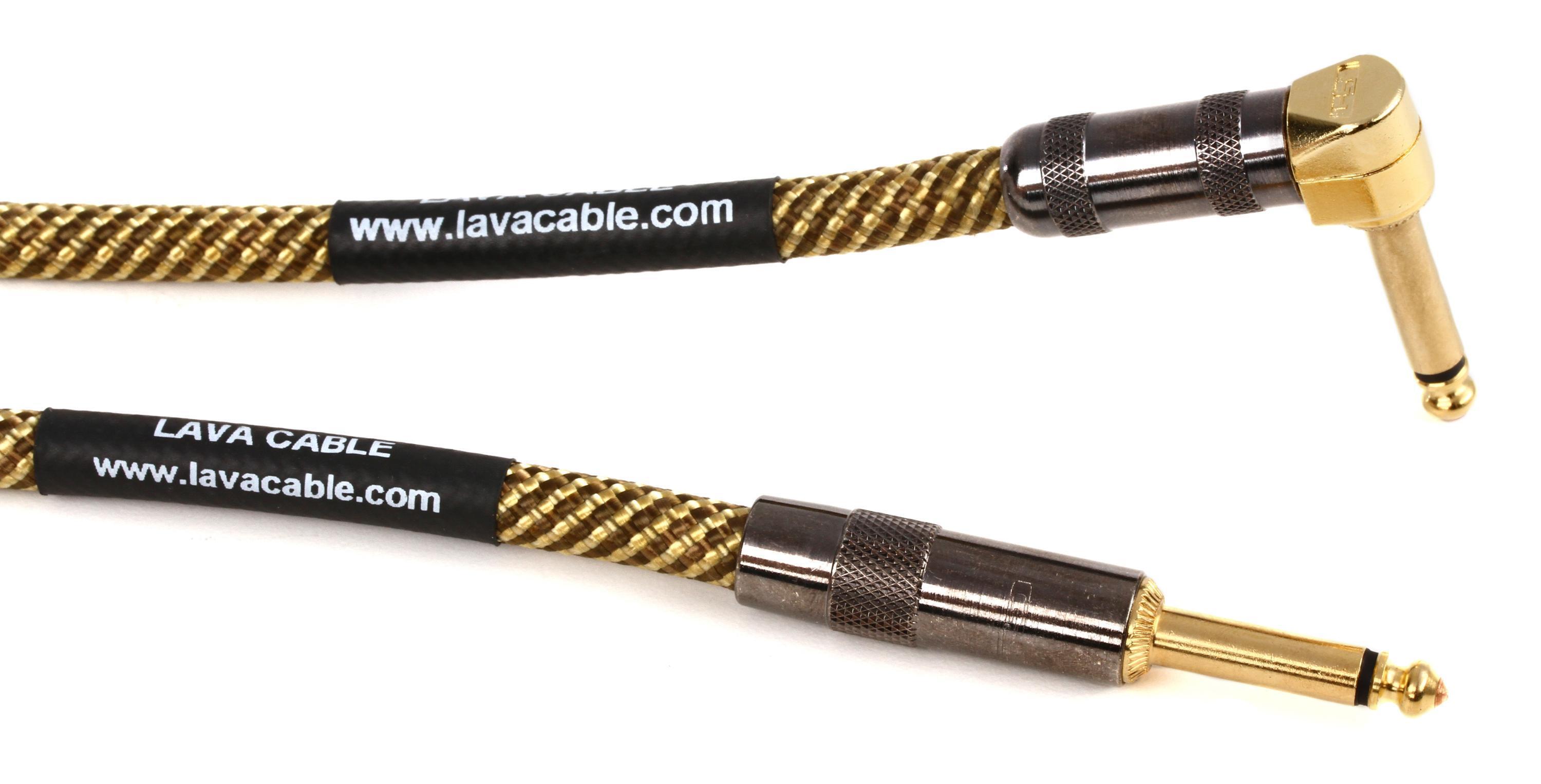Lava Cable LCVN25R Vintage Tweed Straight to Right Angle Instrument ...